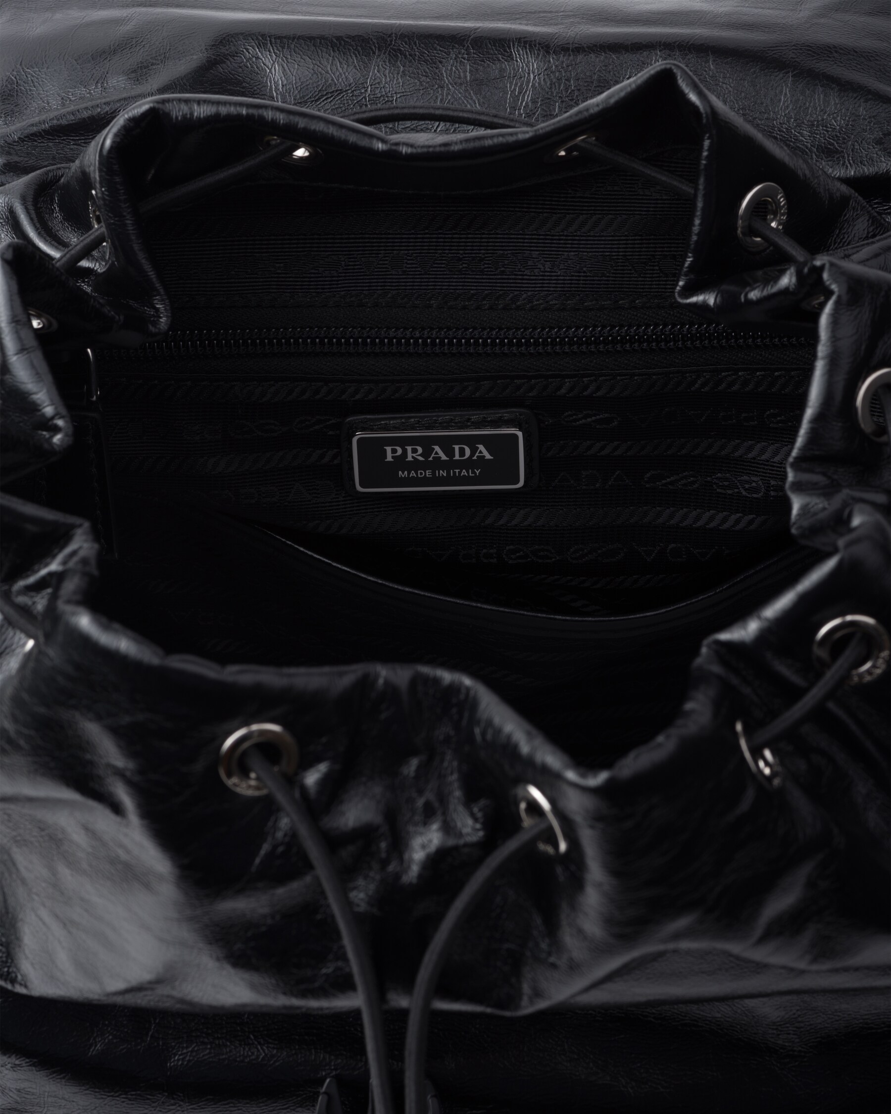 Black Leather Backpack | PRADA