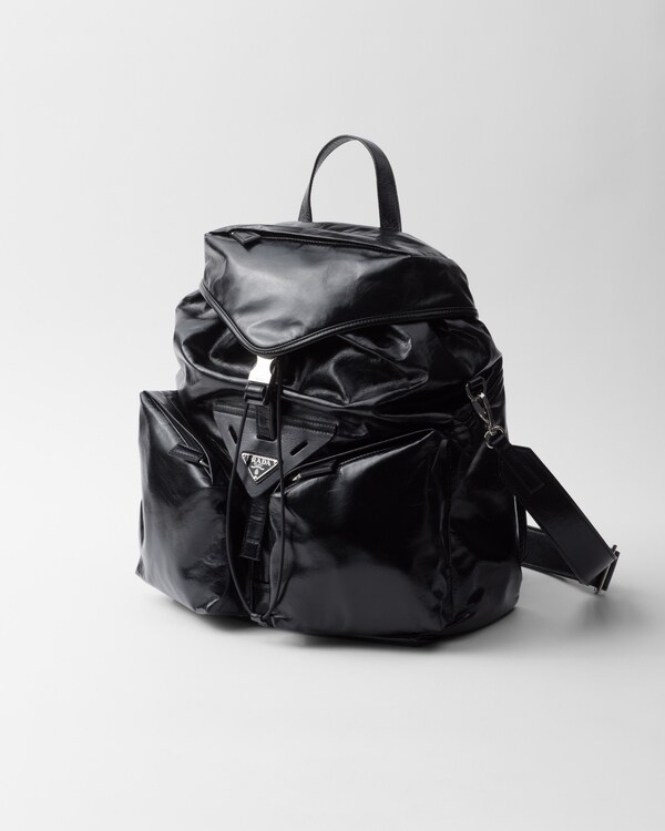 Black Leather Backpack | PRADA