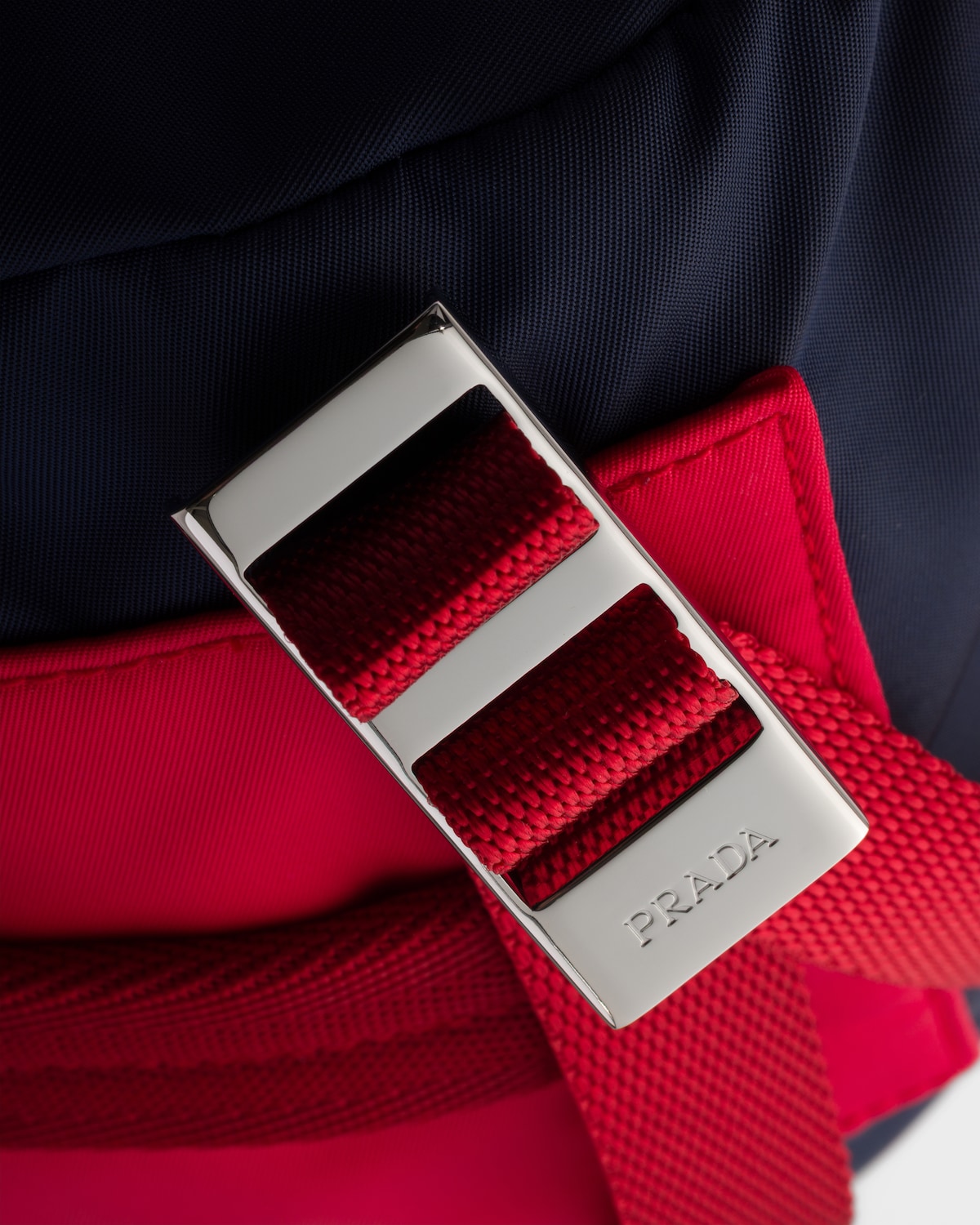 Baltic Blue/red Re-nylon Backpack | PRADA