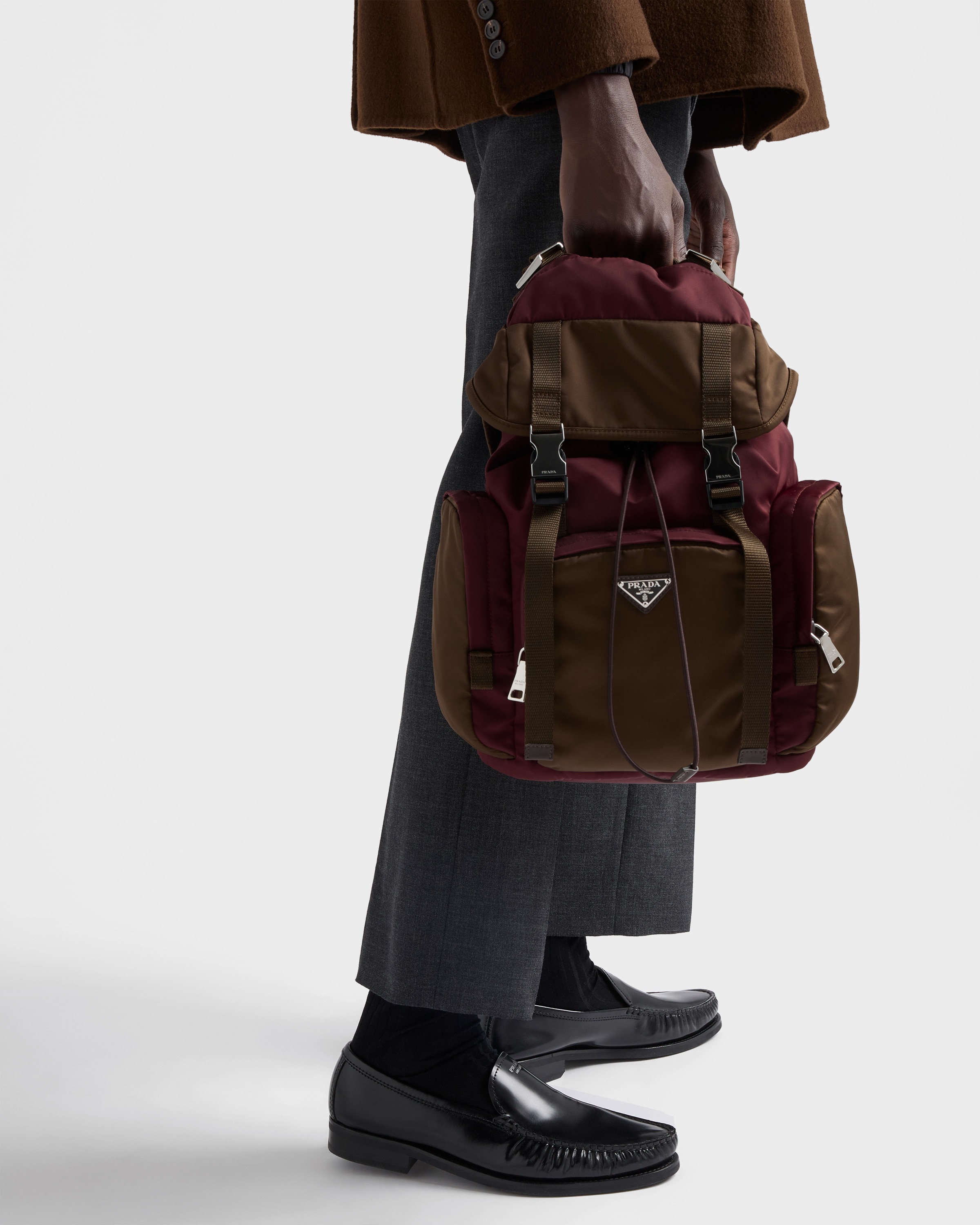 prada backpack men brown