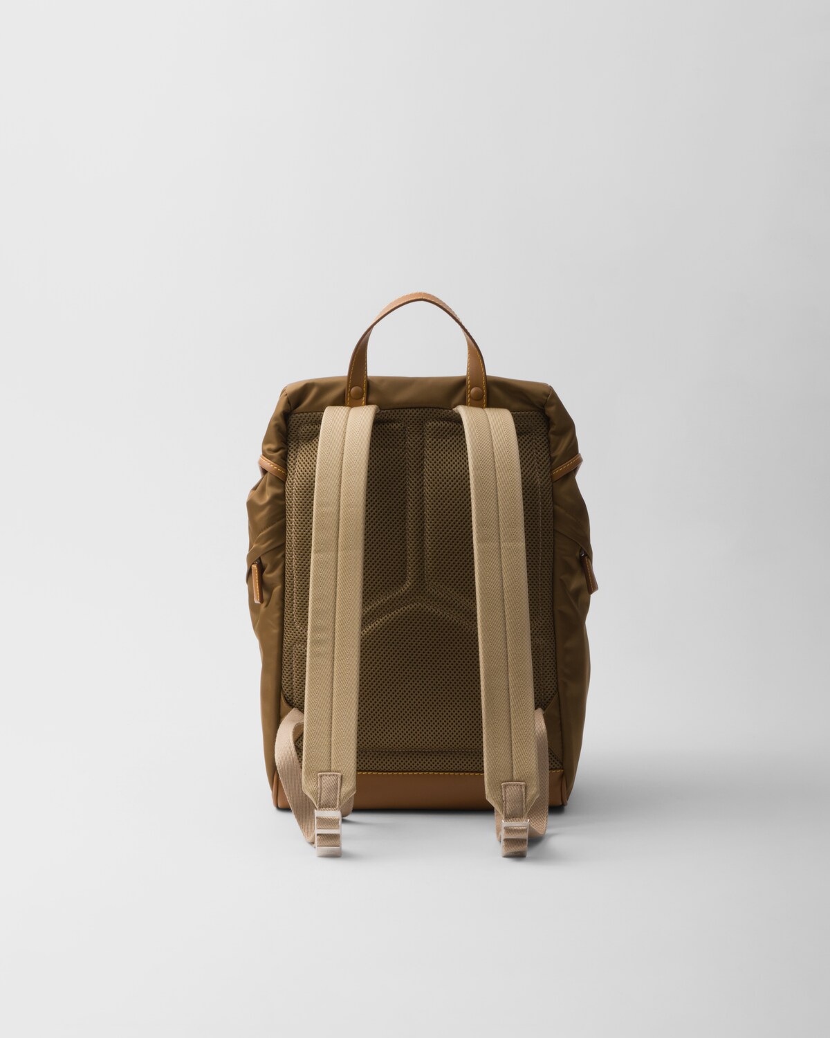 Cork Beige Re-nylon And Leather Backpack | PRADA
