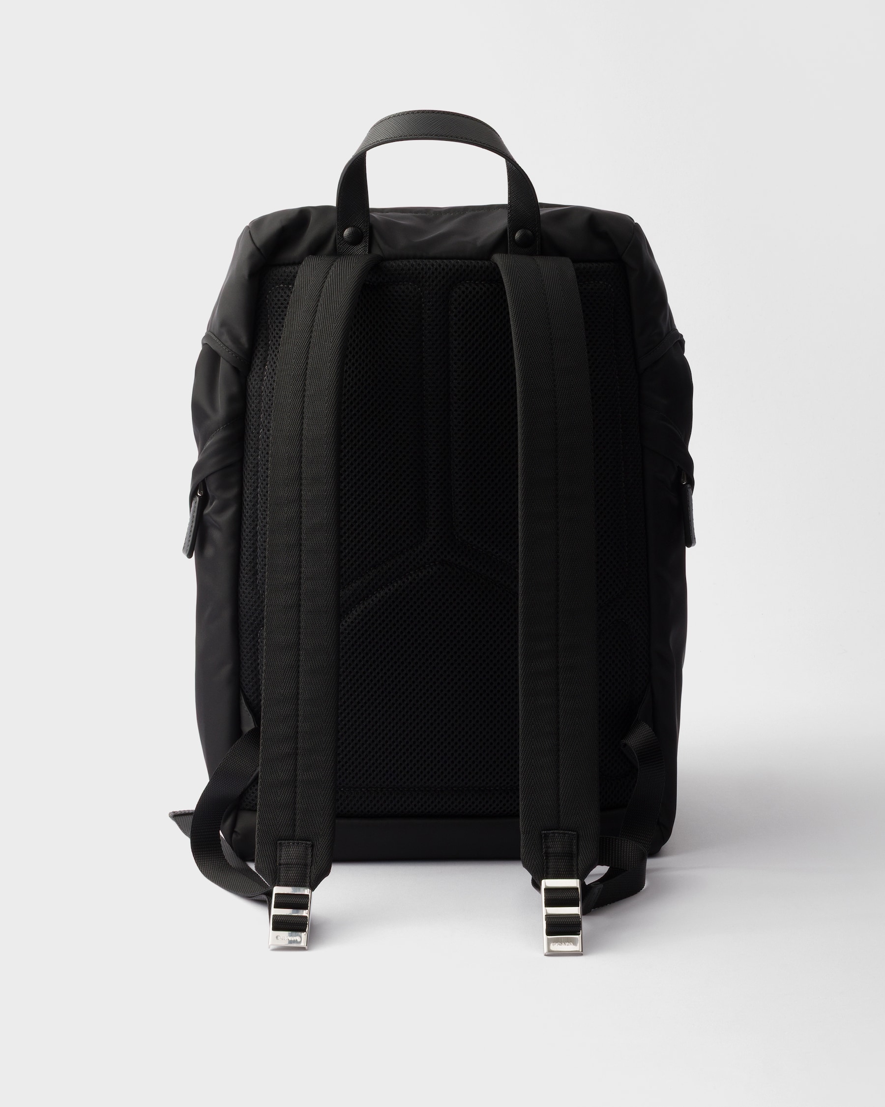 Black Re-nylon And Saffiano Leather Backpack | PRADA