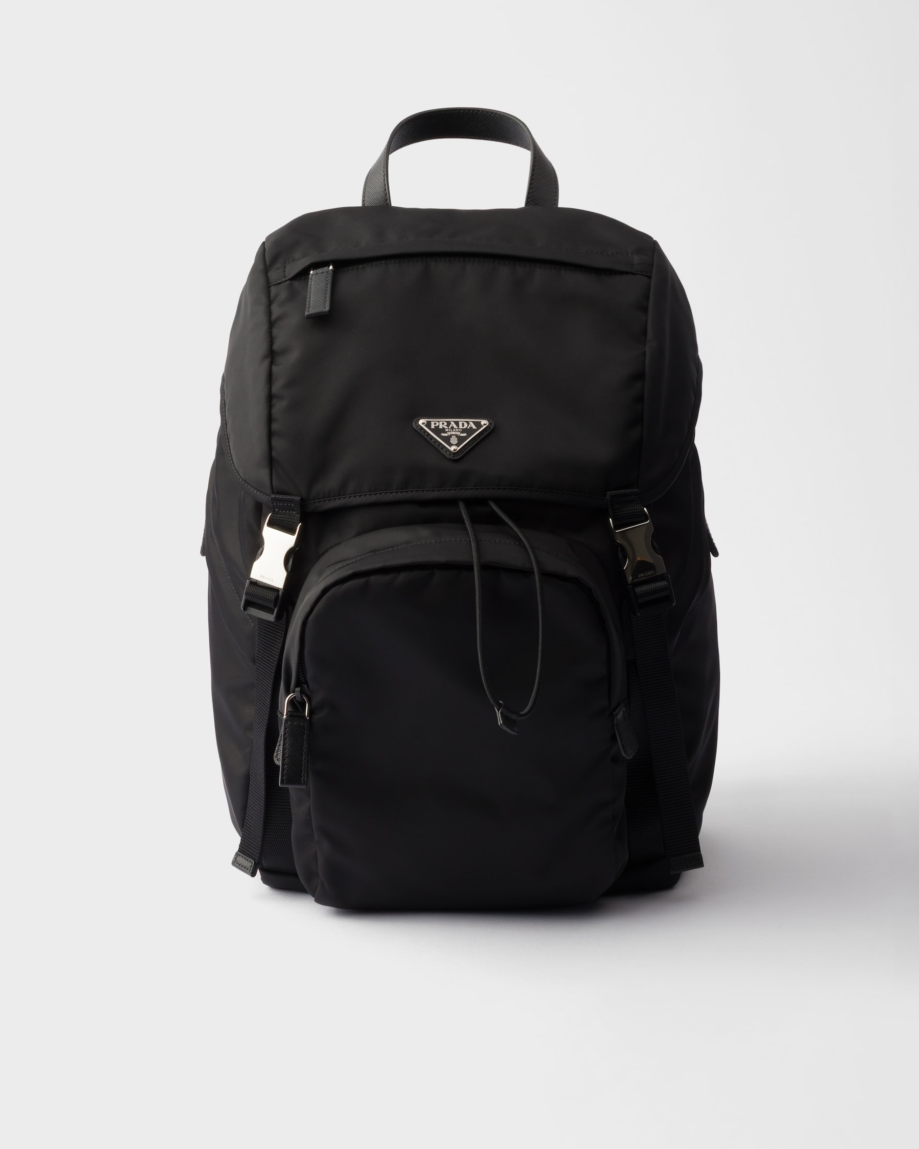 Black Re-nylon And Saffiano Leather Backpack | PRADA