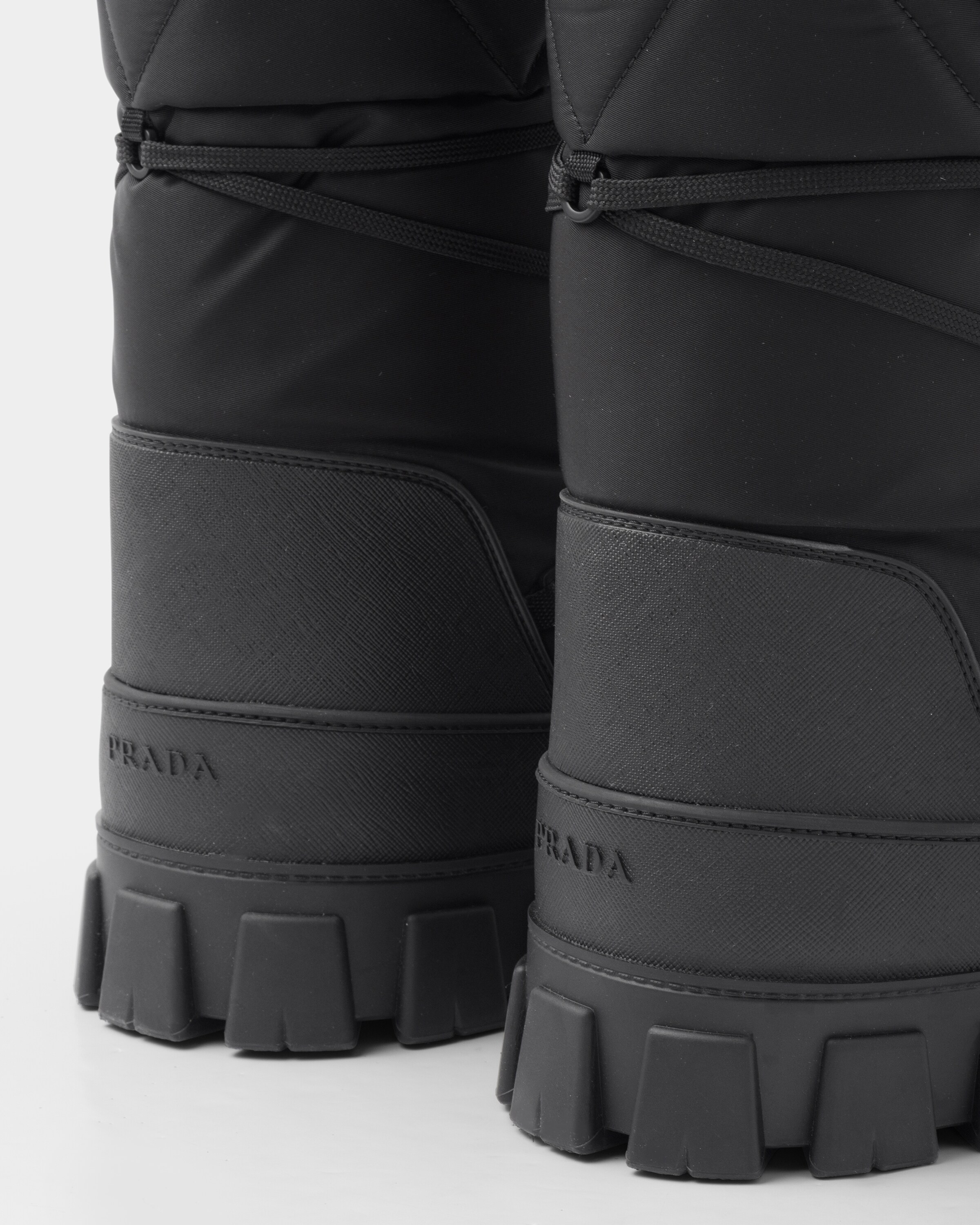 Botas après-ski de gabardina de nylon Negro | Prada