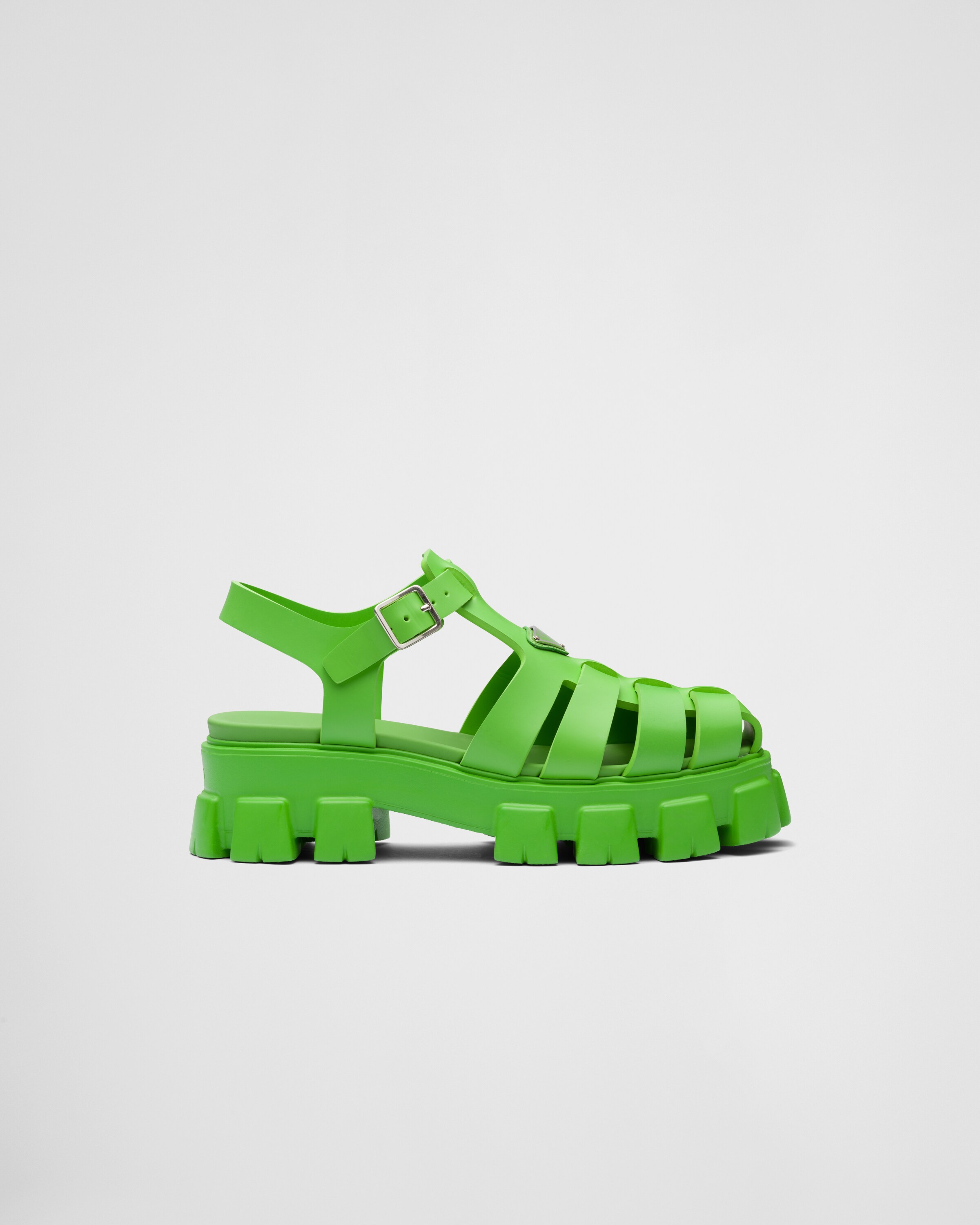 Sandalias de goma Verde Manzana | Prada