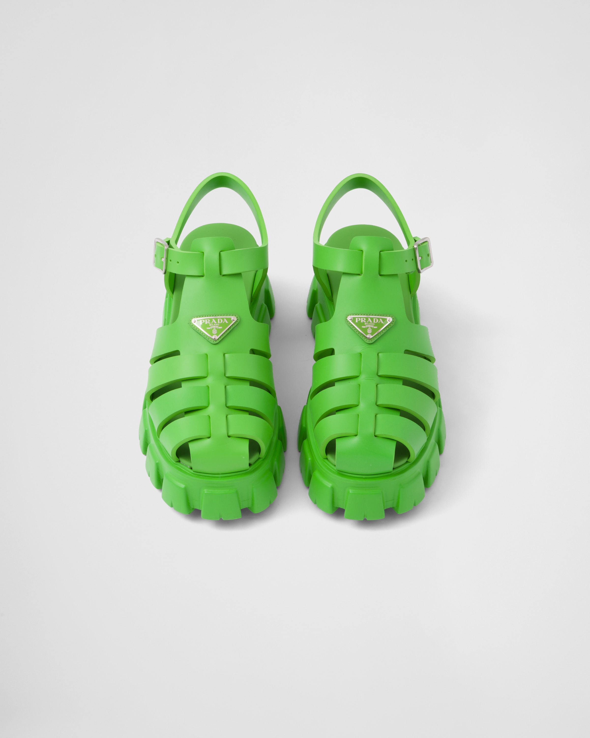 Apple Green Rubber sandals | Prada