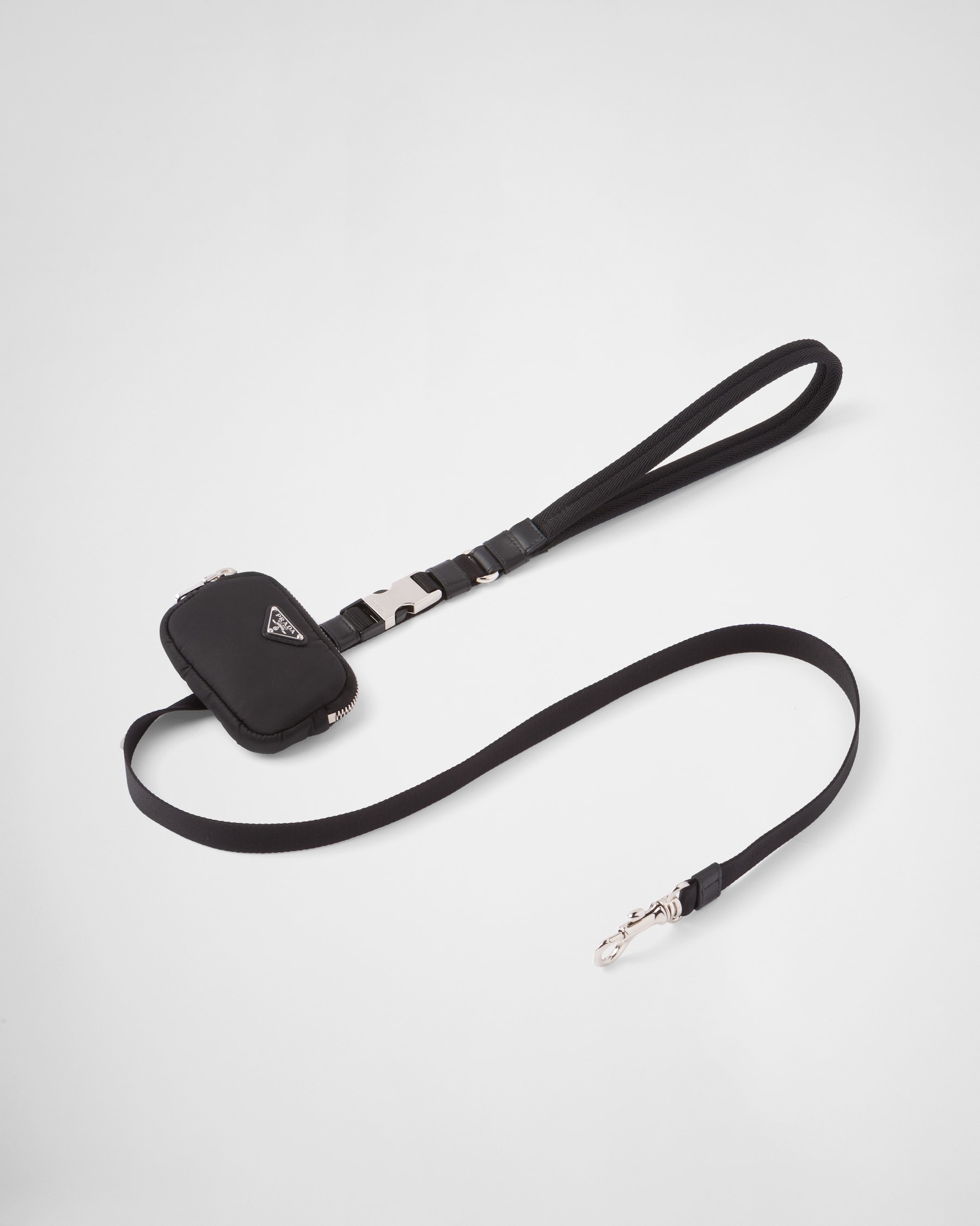 Black Re-nylon Pet Leash | PRADA
