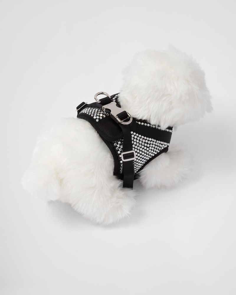 Crystal Crystal-studded Satin Dog Harness | PRADA