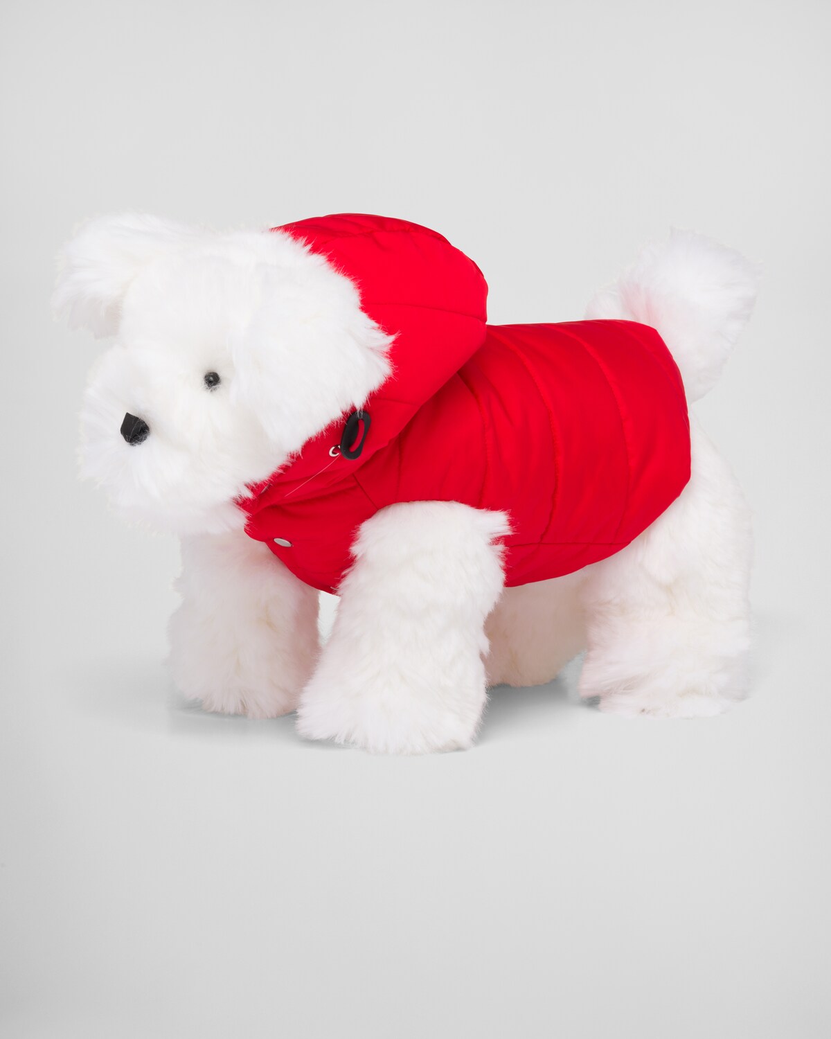 Red Nylon Puffer Dog Coat With Hood | PRADA