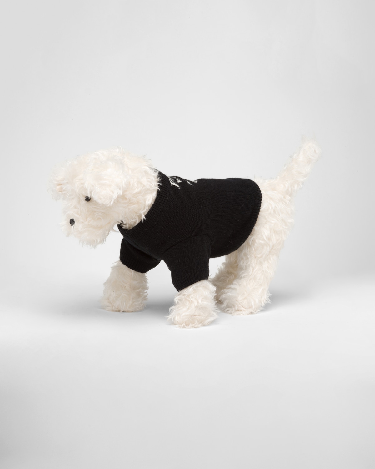 Black Wool And Cashmere Pet Sweater | PRADA