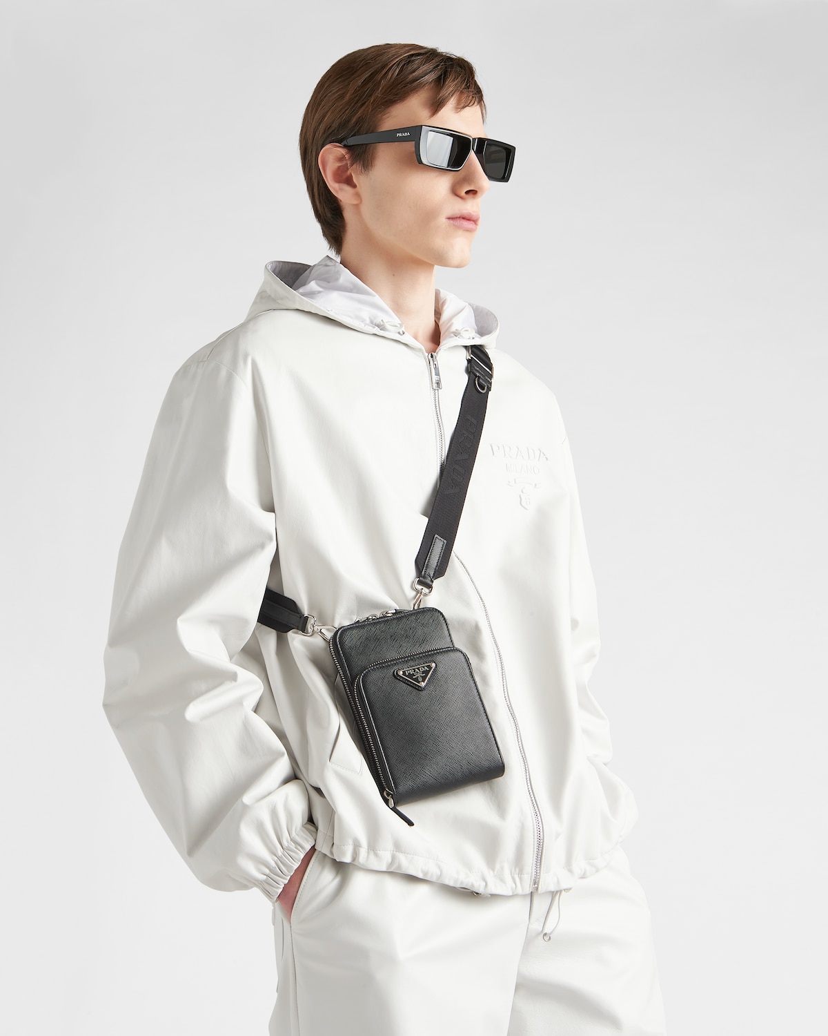 Black Saffiano Leather Smartphone Case | PRADA