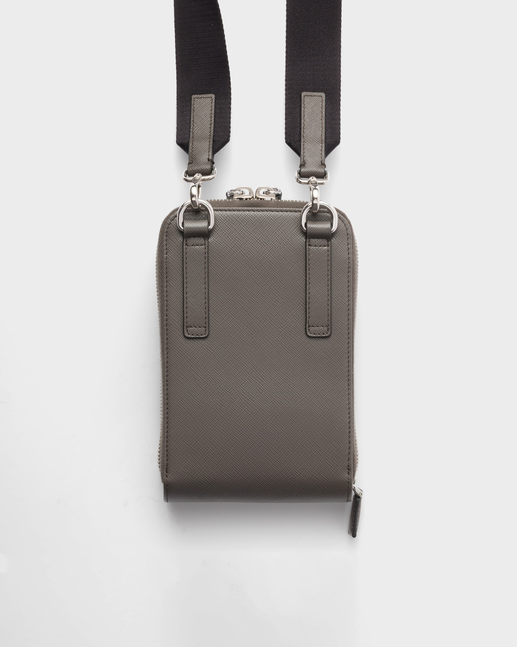Smoky Gray Saffiano Leather Smartphone Case | PRADA - United States
