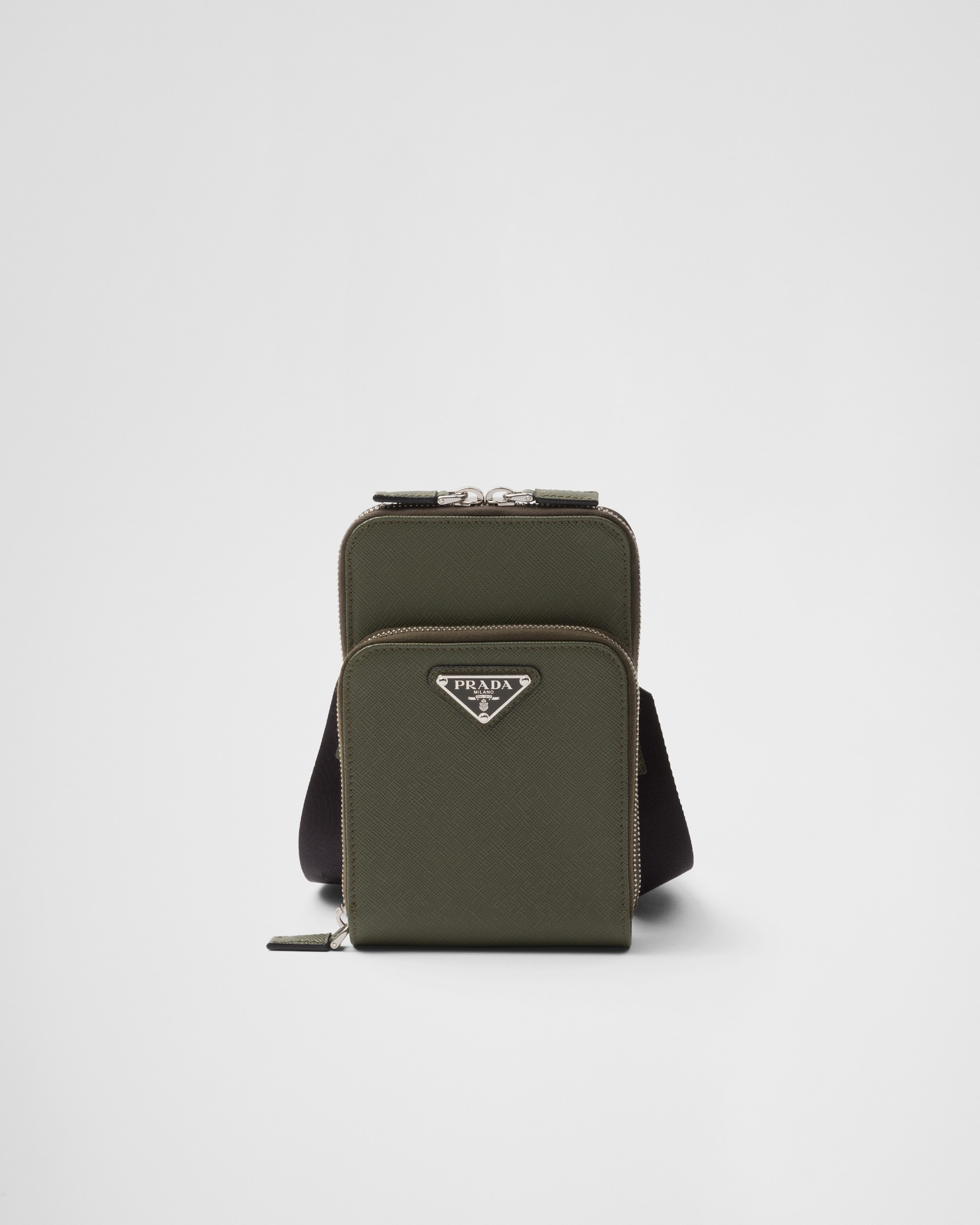 Loden Green Saffiano Leather Smartphone Case | PRADA