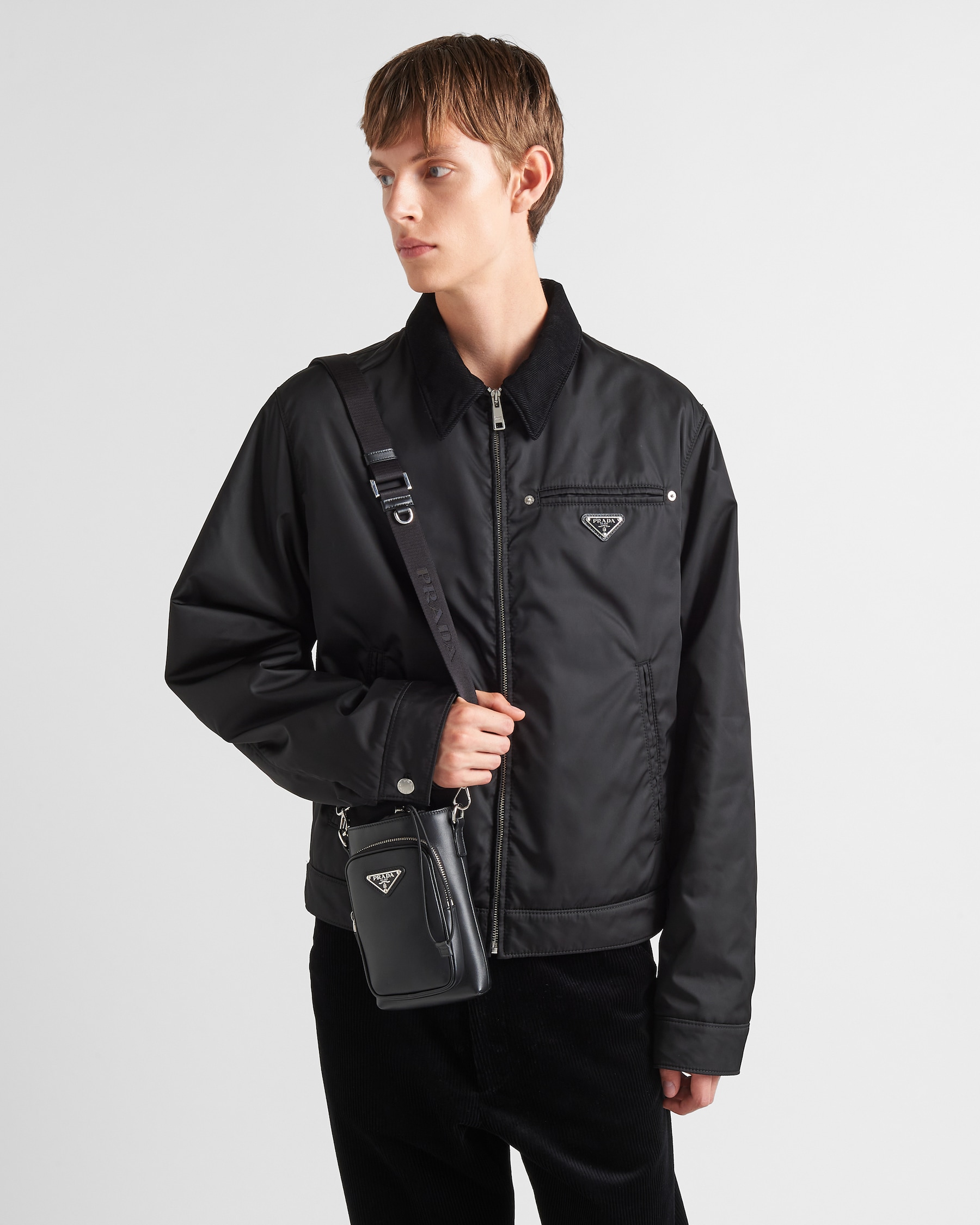 Black Leather Smartphone Case | PRADA - United States