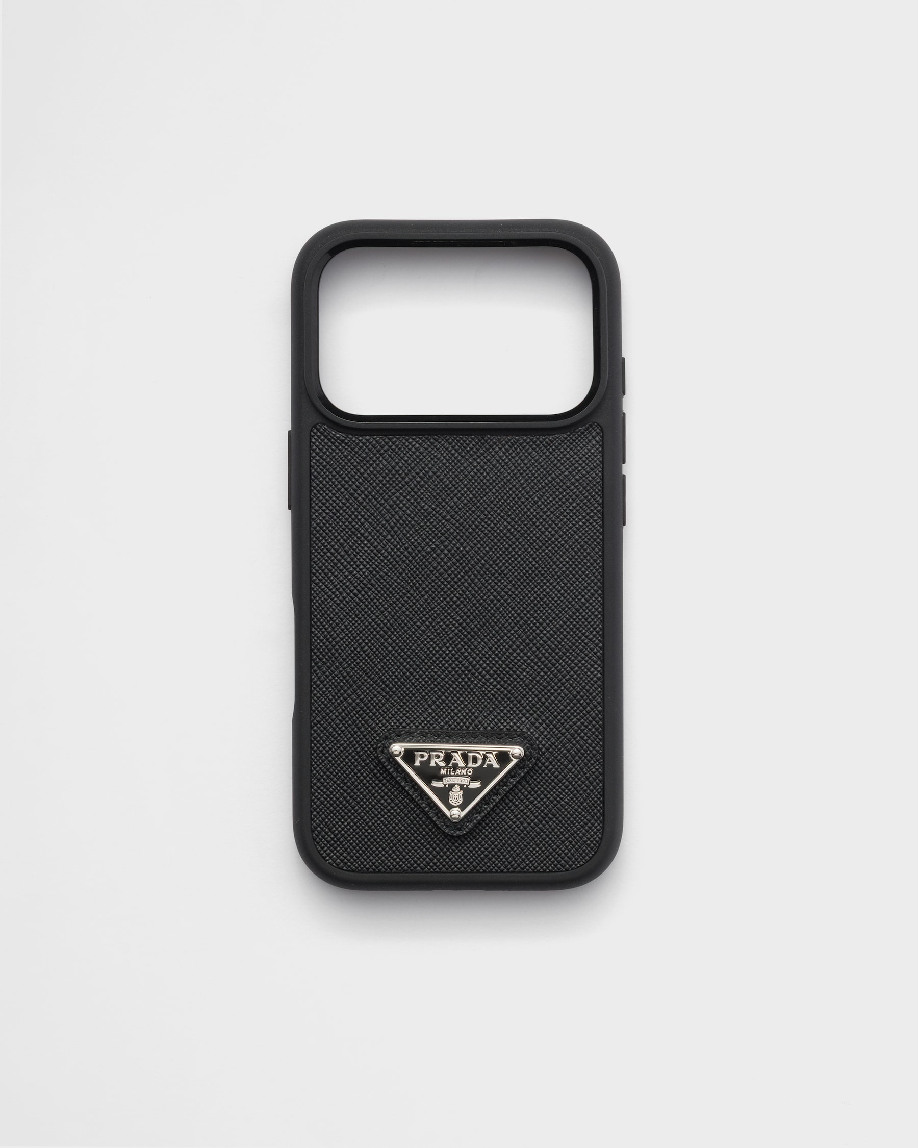 Black Saffiano Leather Case For Iphone 17 Pro | PRADA