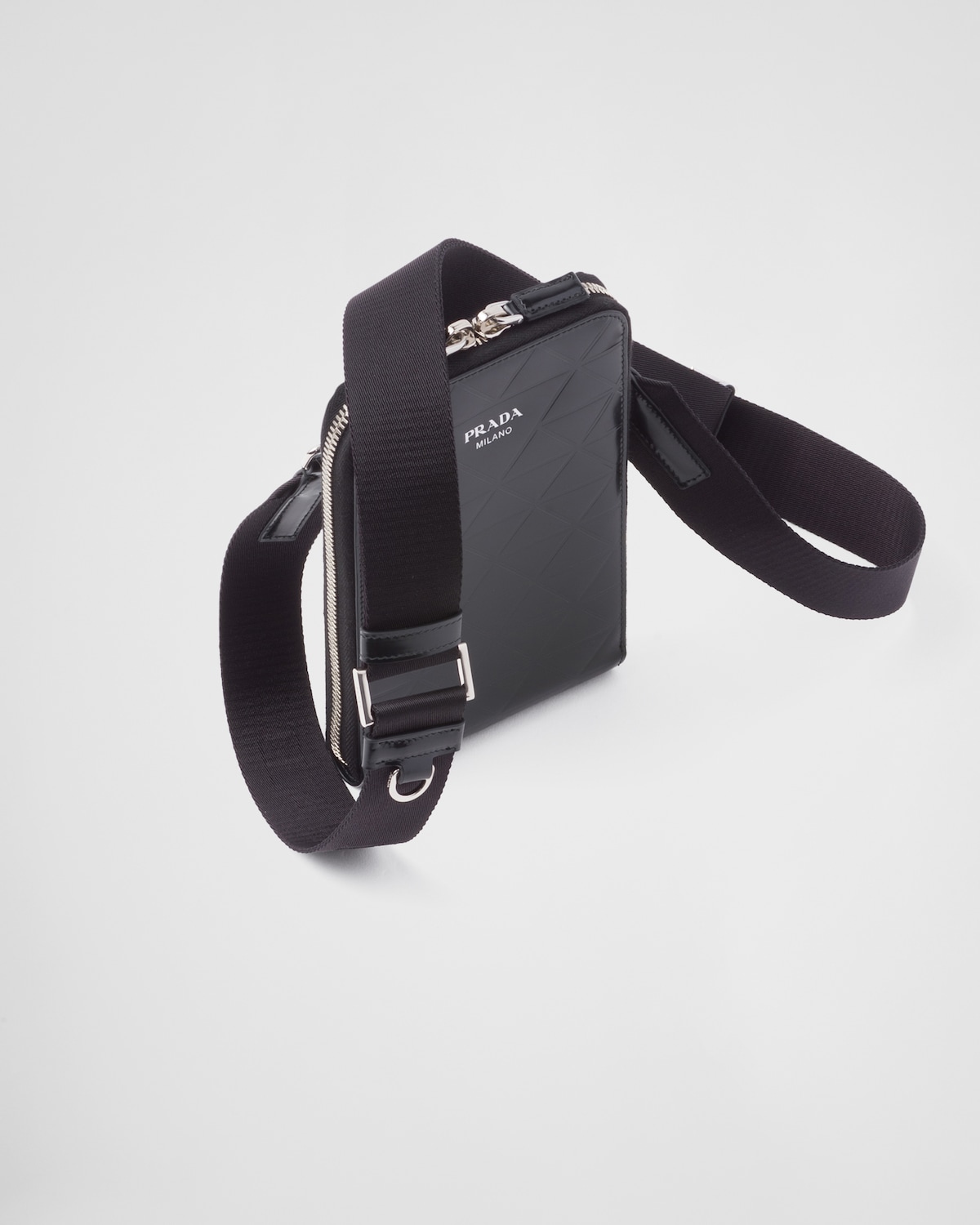 Black Brushed Leather Smartphone Case | PRADA