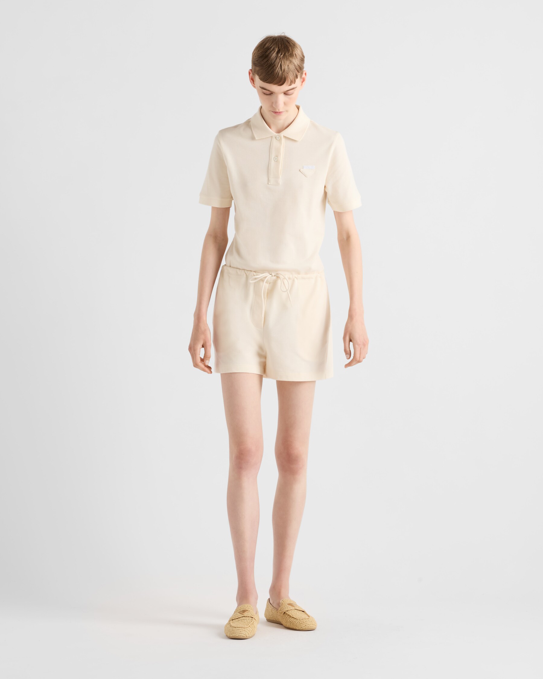 Vanilla Piqué Shorts | PRADA