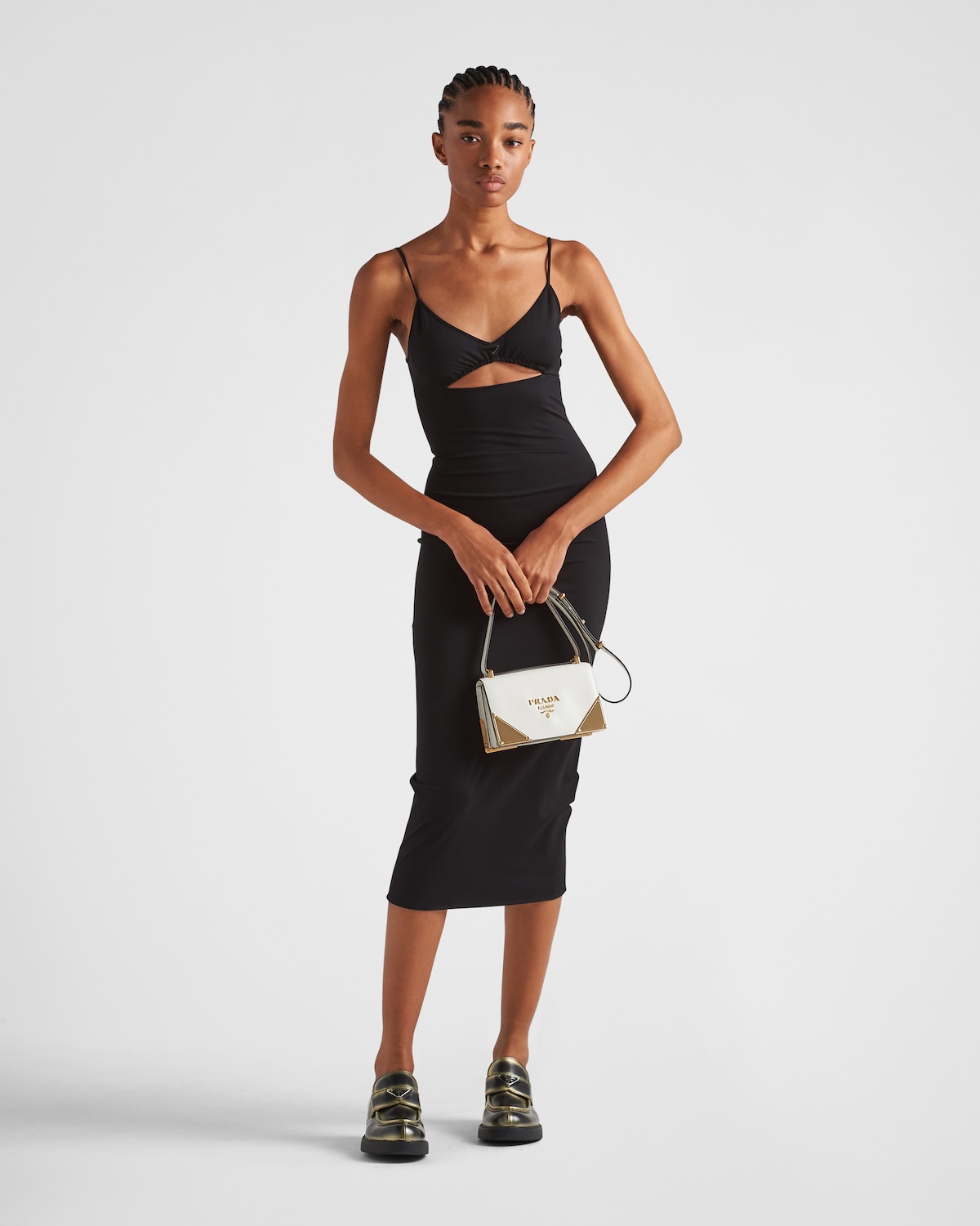Black Stretch Jersey Dress | PRADA