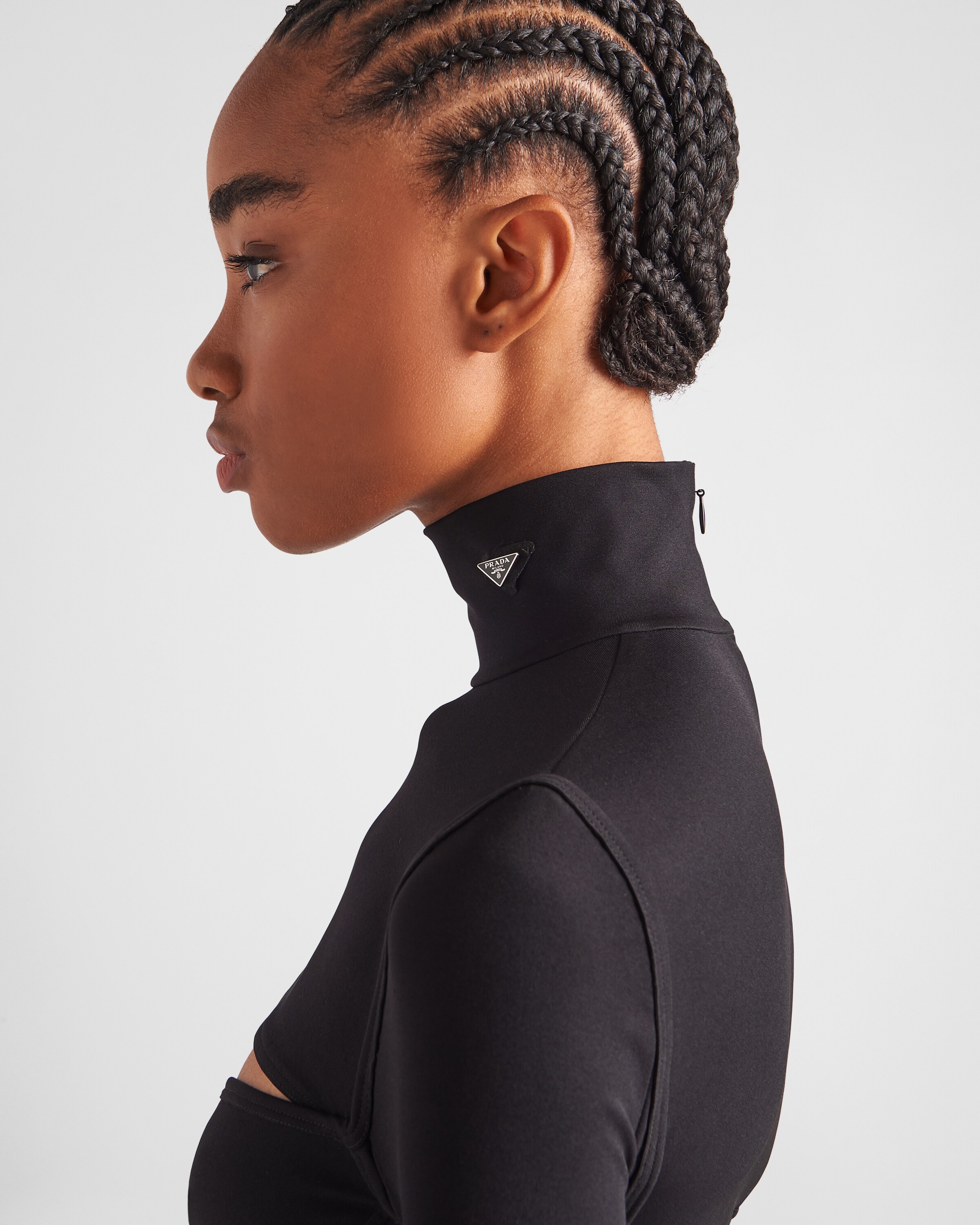 Black Stretch jersey dress | Prada