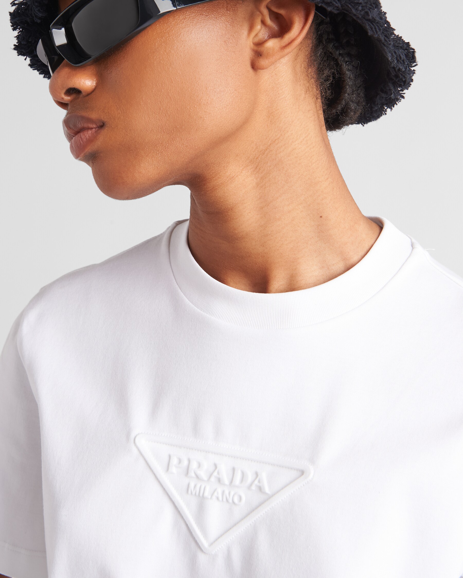White Interlock T-shirt | PRADA