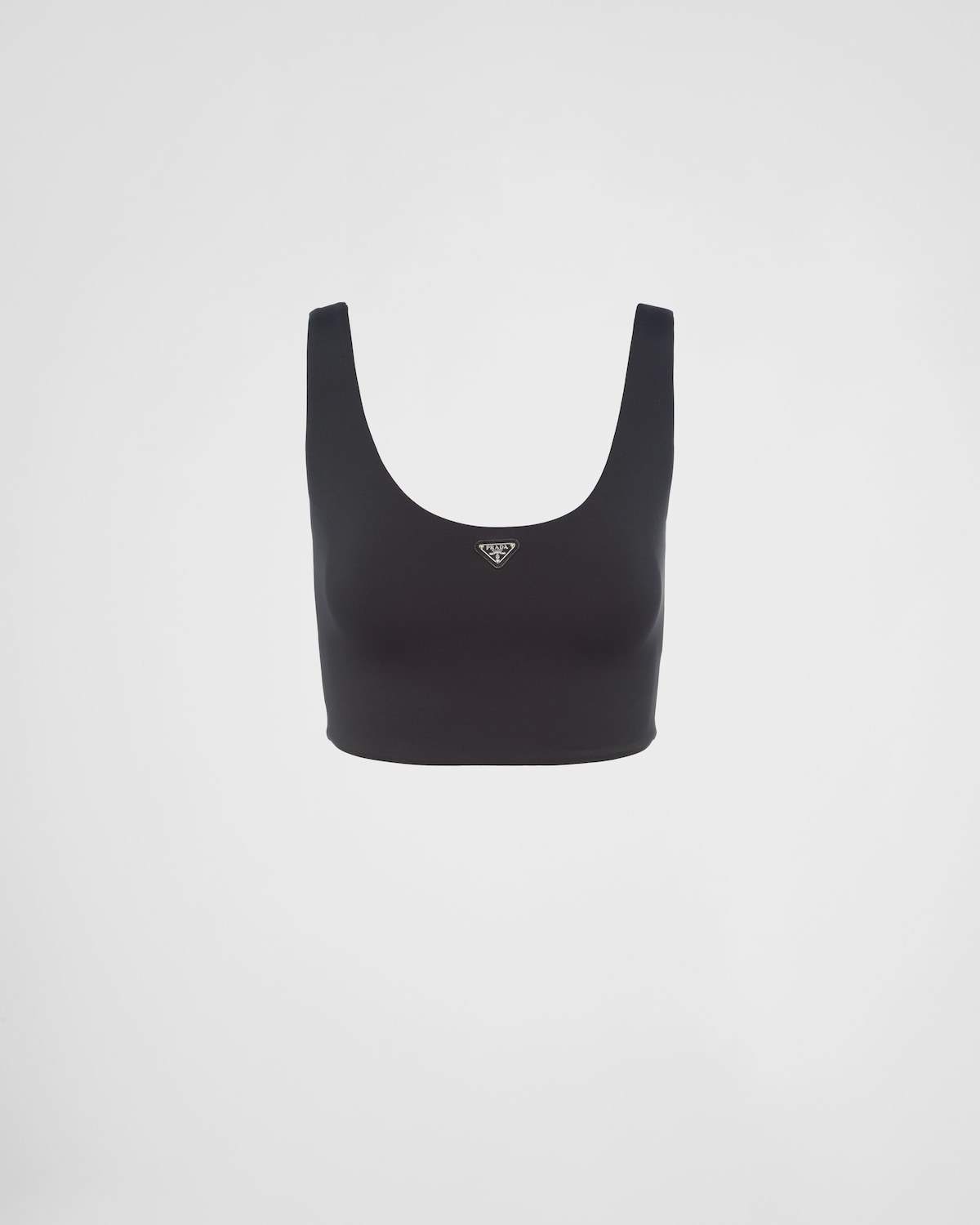 Black Stretch Jersey Top | PRADA