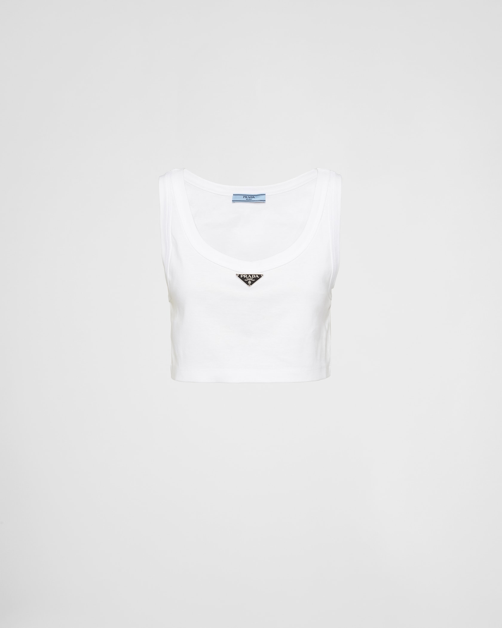 White Jersey Top | PRADA