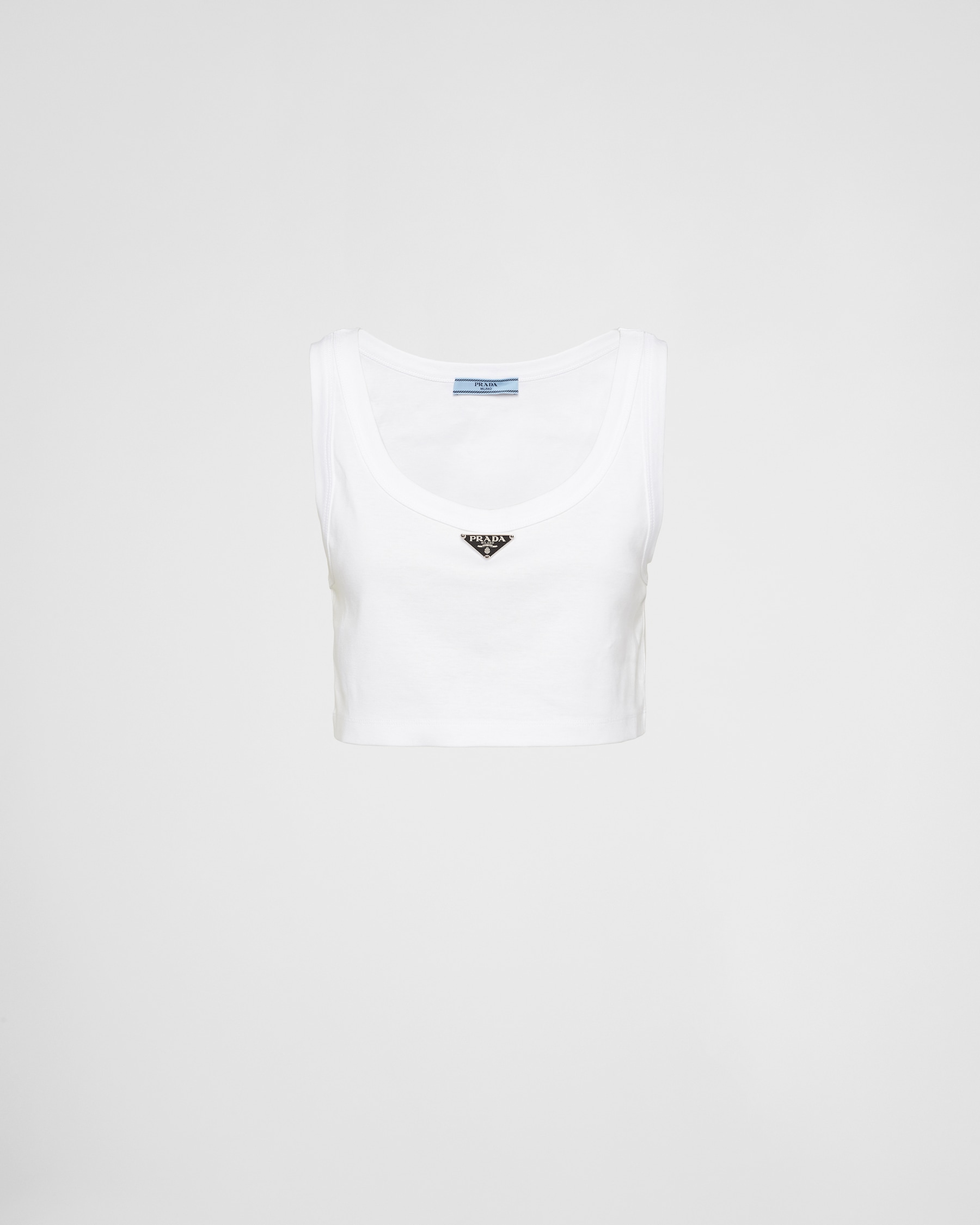 White Jersey Top | PRADA