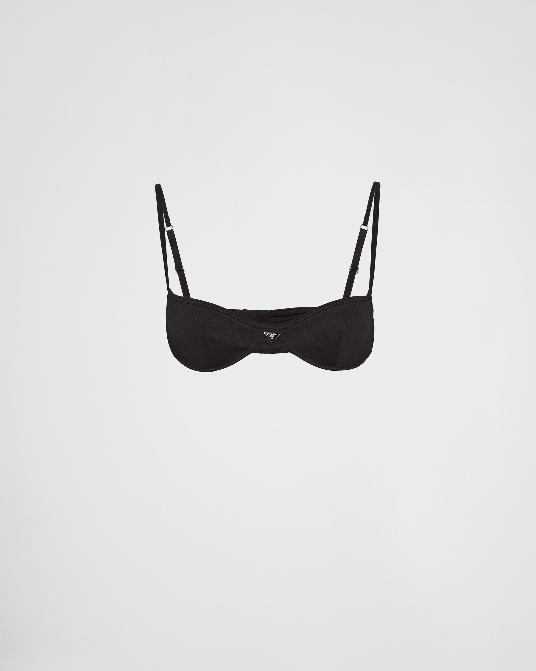 Black Stretch Jersey Bra Top | PRADA
