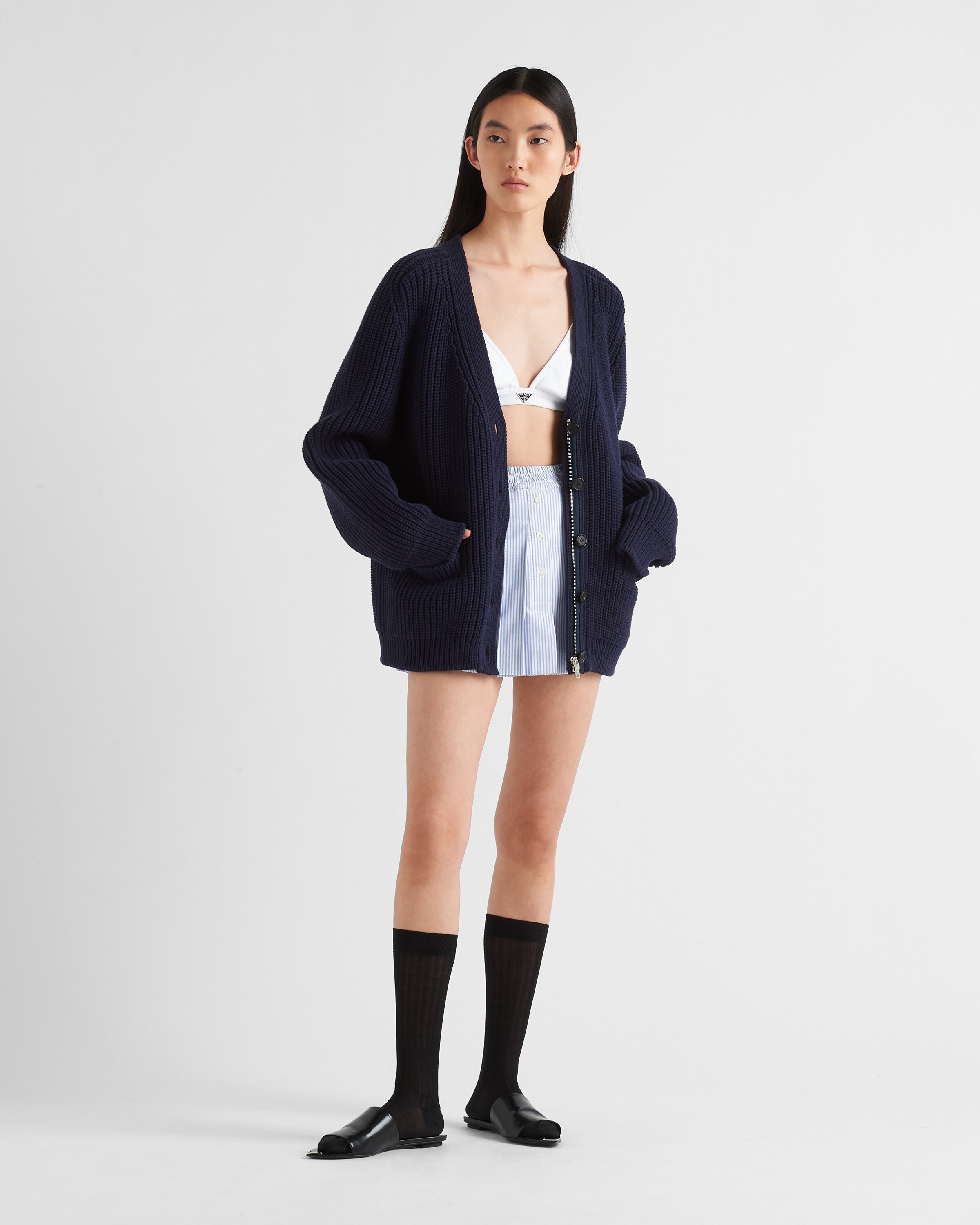 White Jersey Bra | PRADA