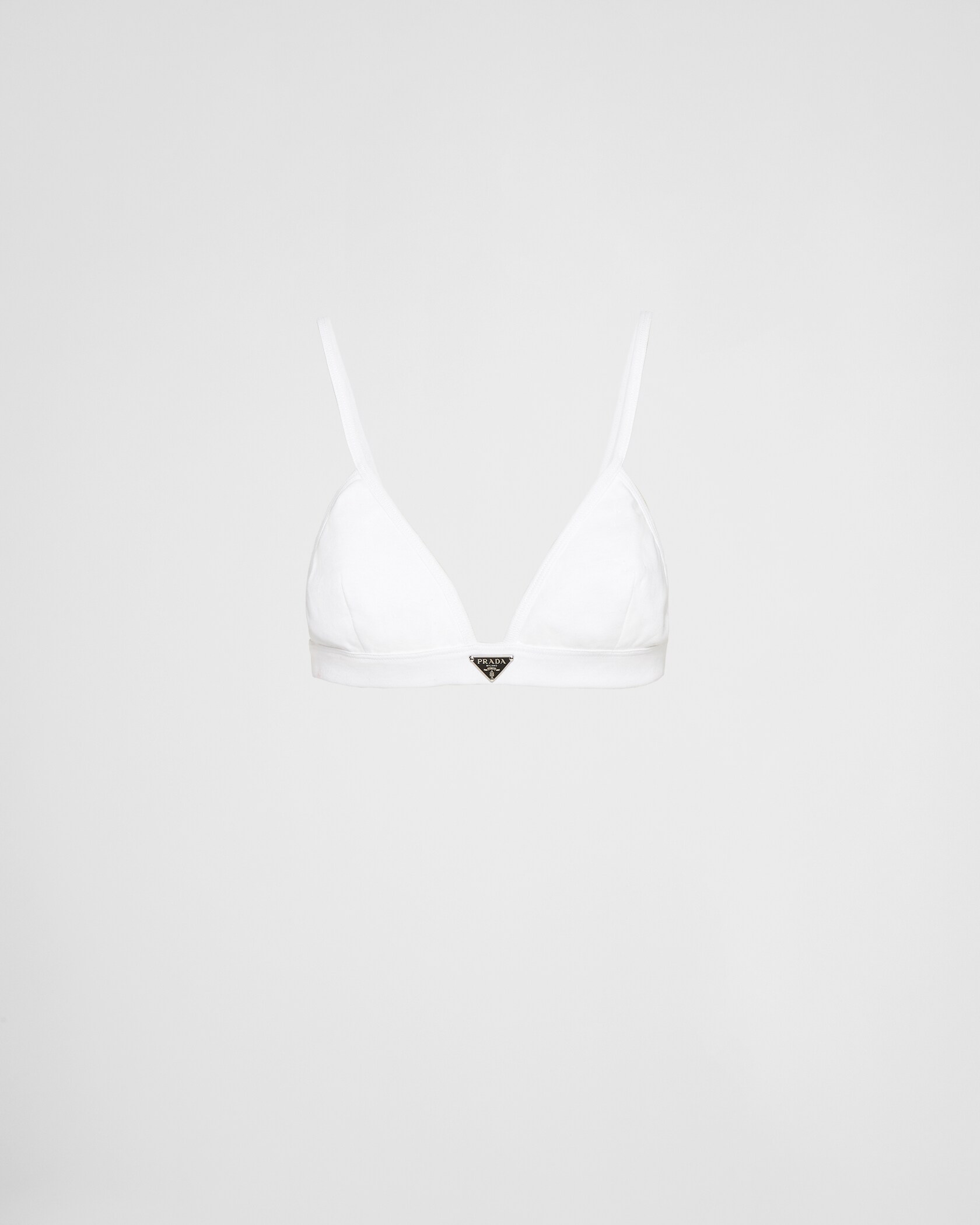 White Jersey Bra | PRADA
