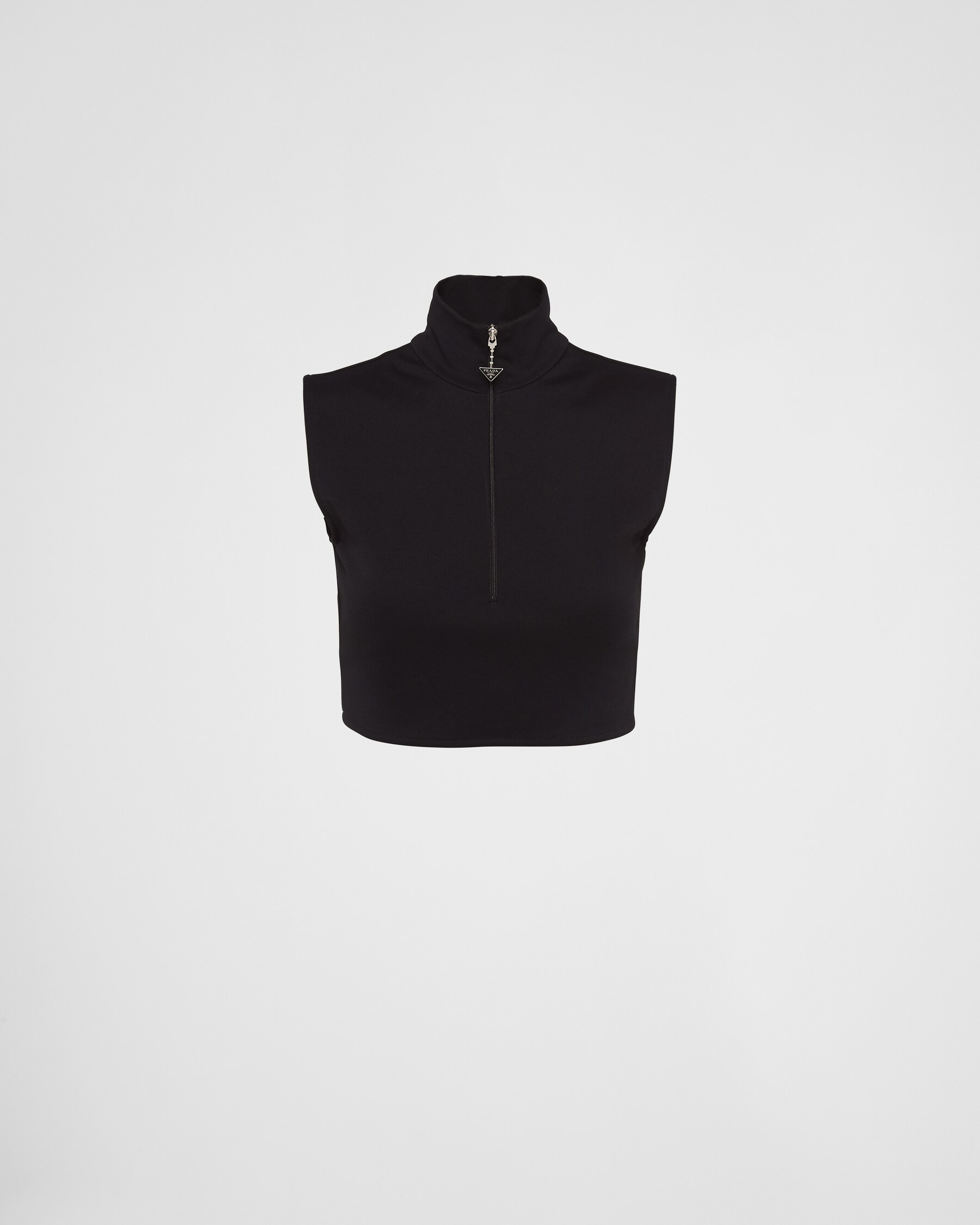 Black Stretch Jersey Top | PRADA