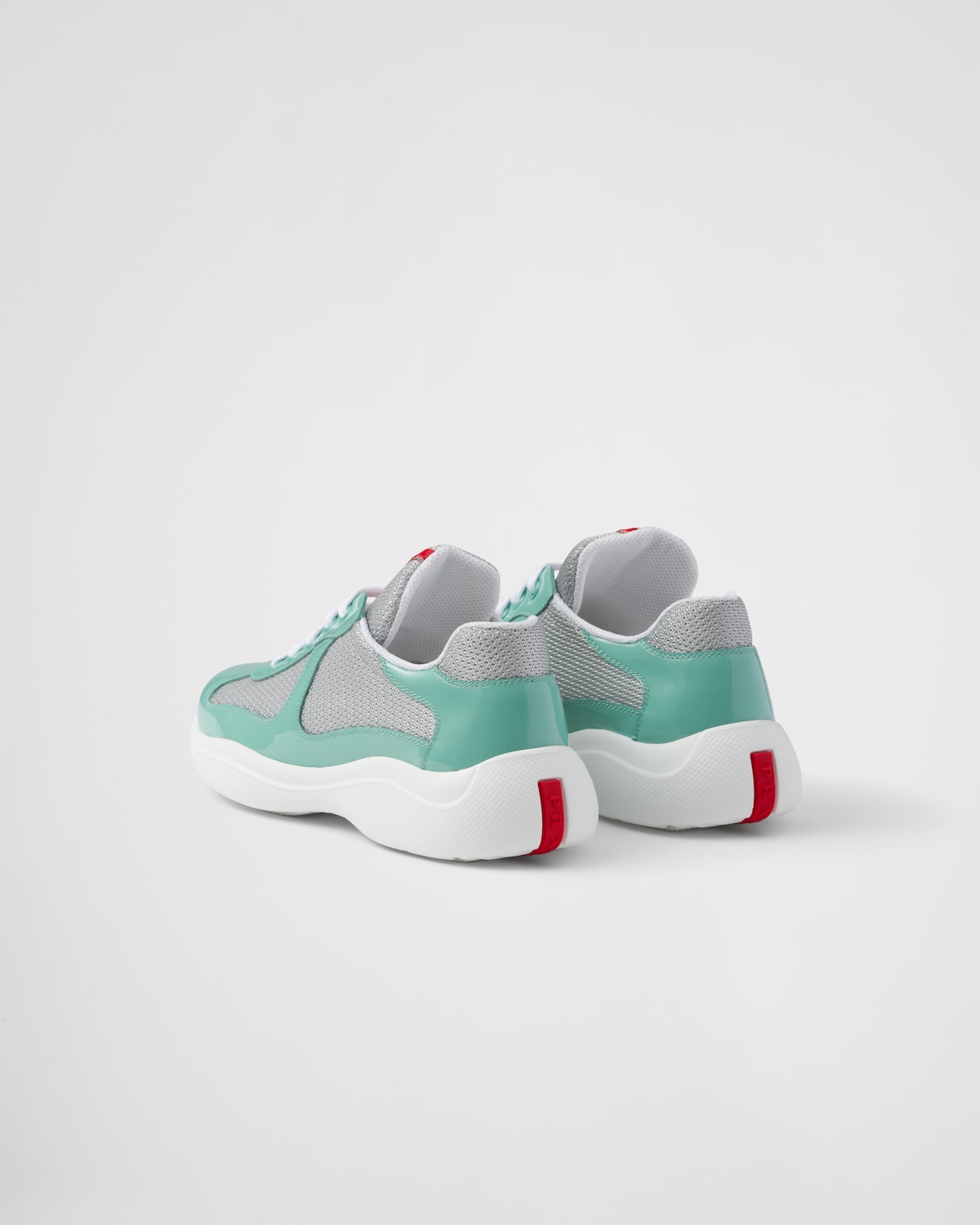 Jade Green Prada America's Cup Biker Fabric Sneakers | PRADA