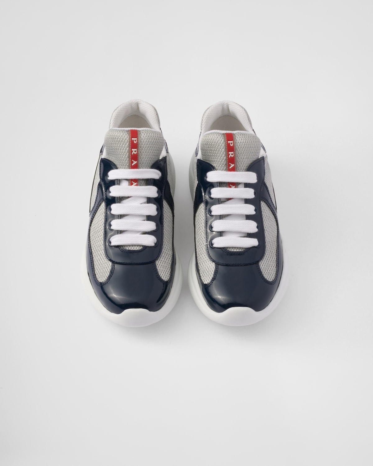 Royal Blue Prada America's Cup Biker Fabric Sneakers | PRADA