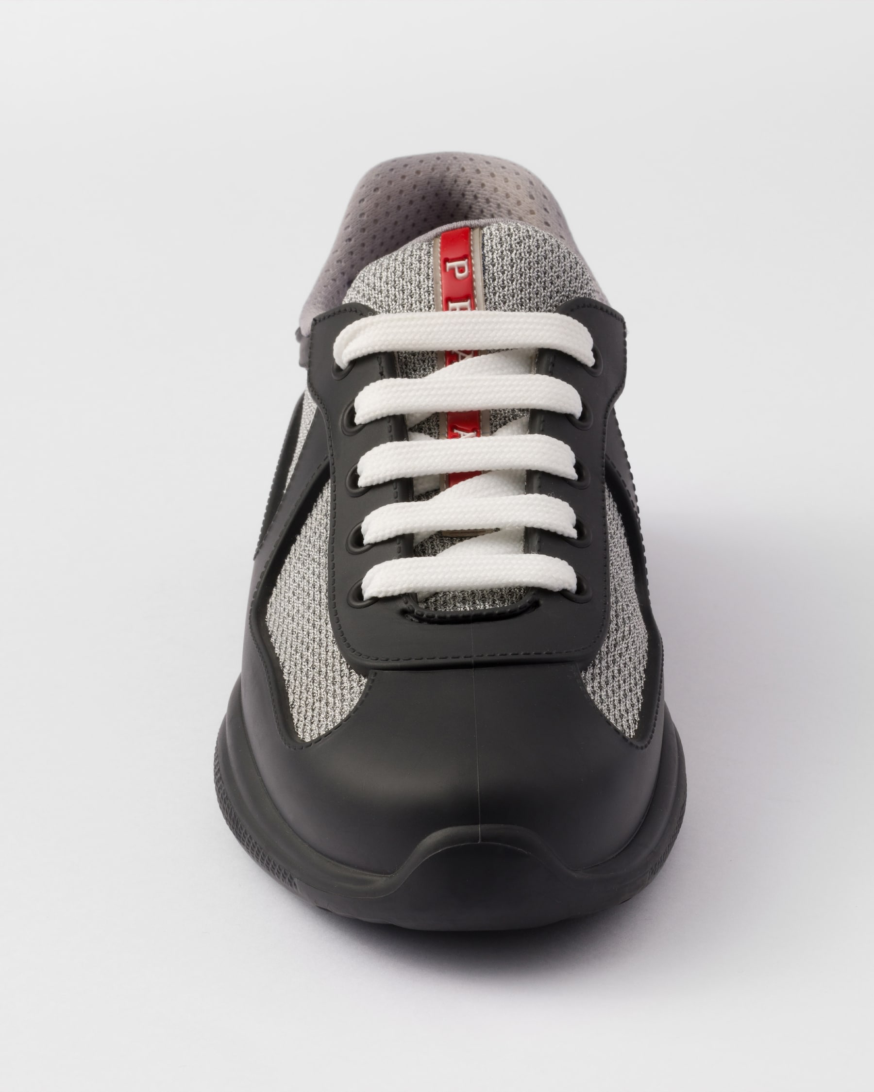 Black Prada America's Cup Soft Rubber And Bike Fabric Sneakers | PRADA
