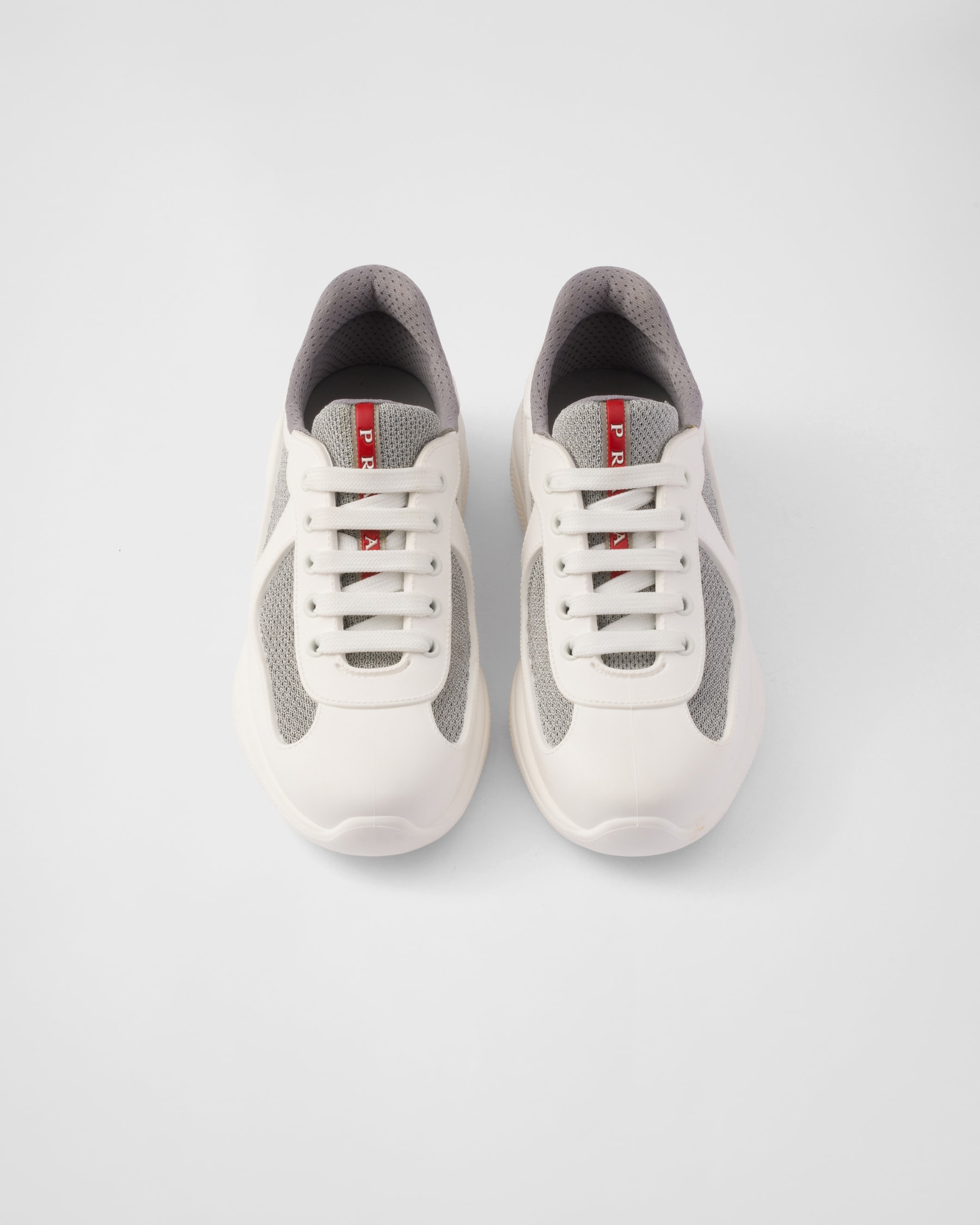 White Prada America's Cup Soft Rubber And Bike Fabric Sneakers | PRADA ...