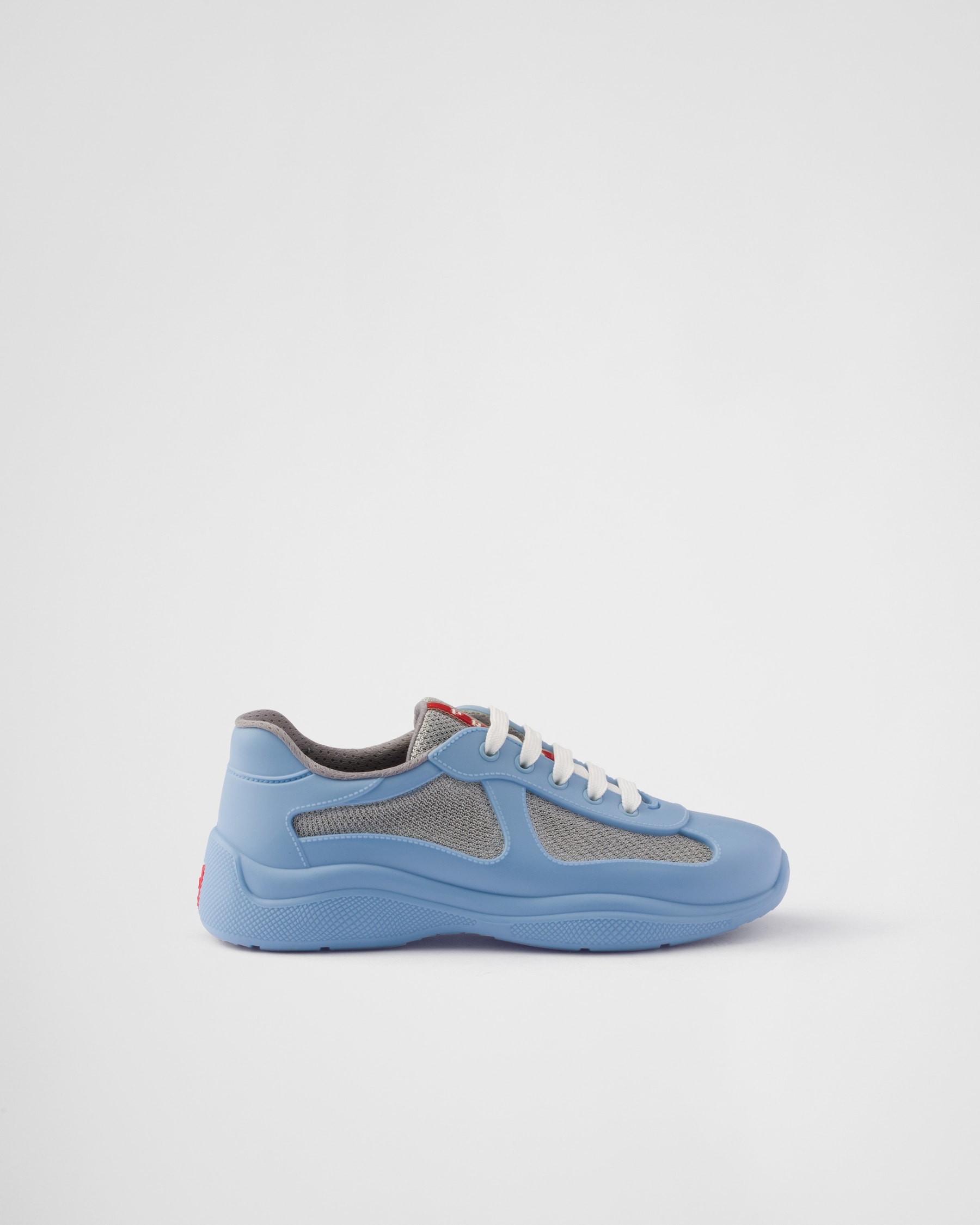 Light Blue Prada America's Cup Soft Rubber And Bike Fabric Sneakers | PRADA