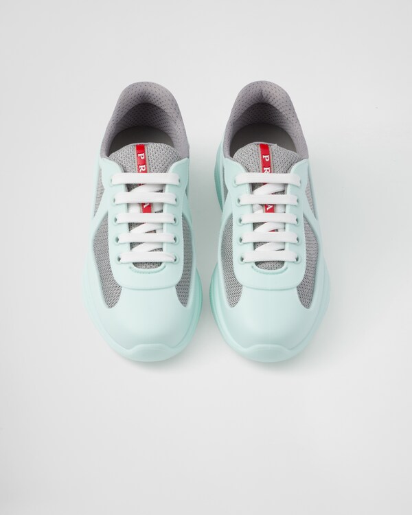 Glass Prada America's Cup Soft Rubber And Bike Fabric Sneakers | PRADA