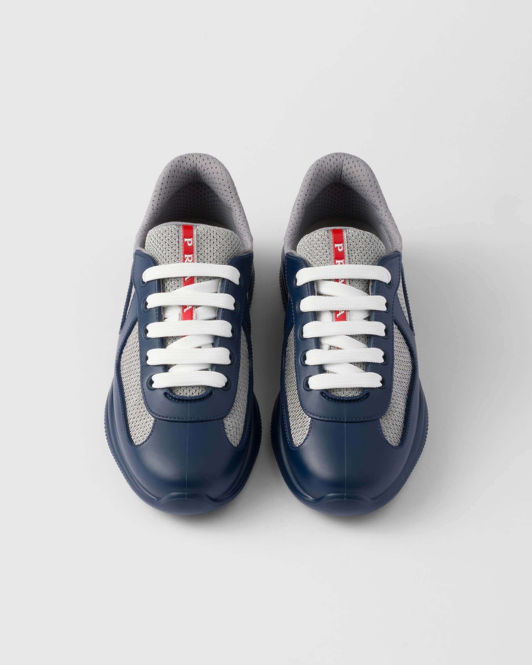 Royal Blue Prada America's Cup Soft Rubber And Bike Fabric Sneakers | PRADA