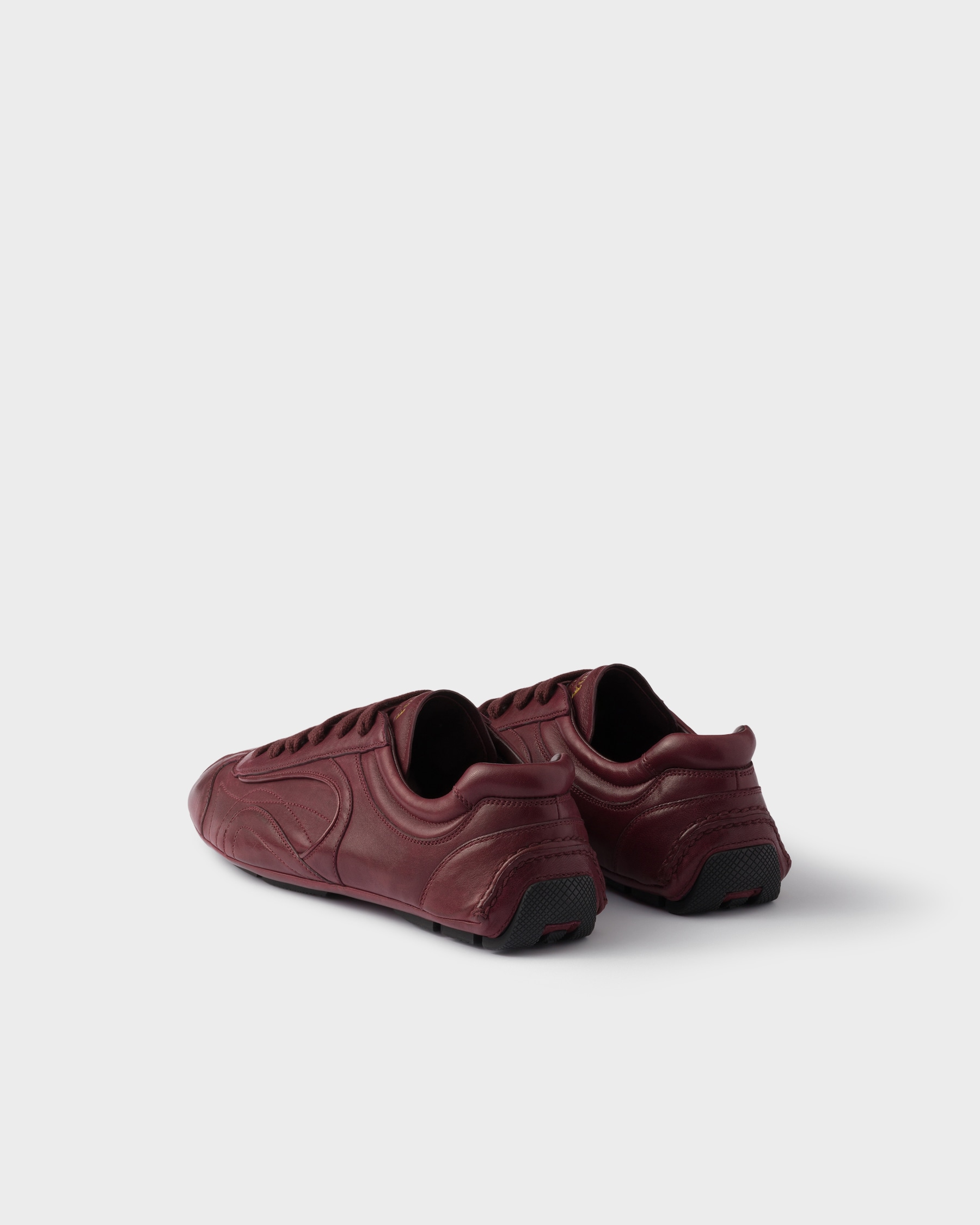 Burgundy Montecarlo Re-edition 2005 Antiqued Nappa Leather Sneakers ...