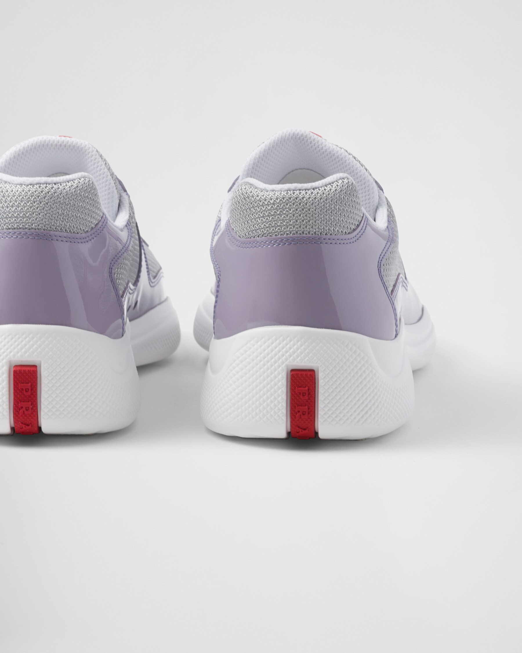 Wisteria/silver Prada America's Cup Patent Leather And Bike Fabric Sneakers | PRADA