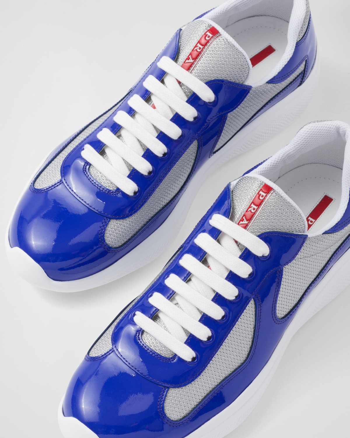 Lobelia Violet/silver Prada America's Cup Sneakers | PRADA