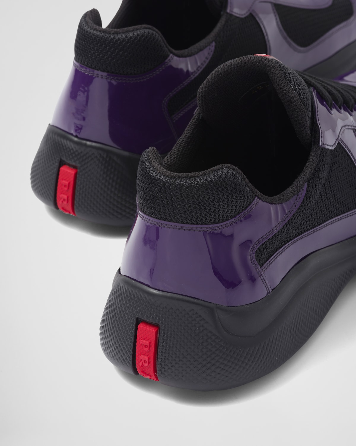 Violet/black Prada America's Cup Sneakers | PRADA