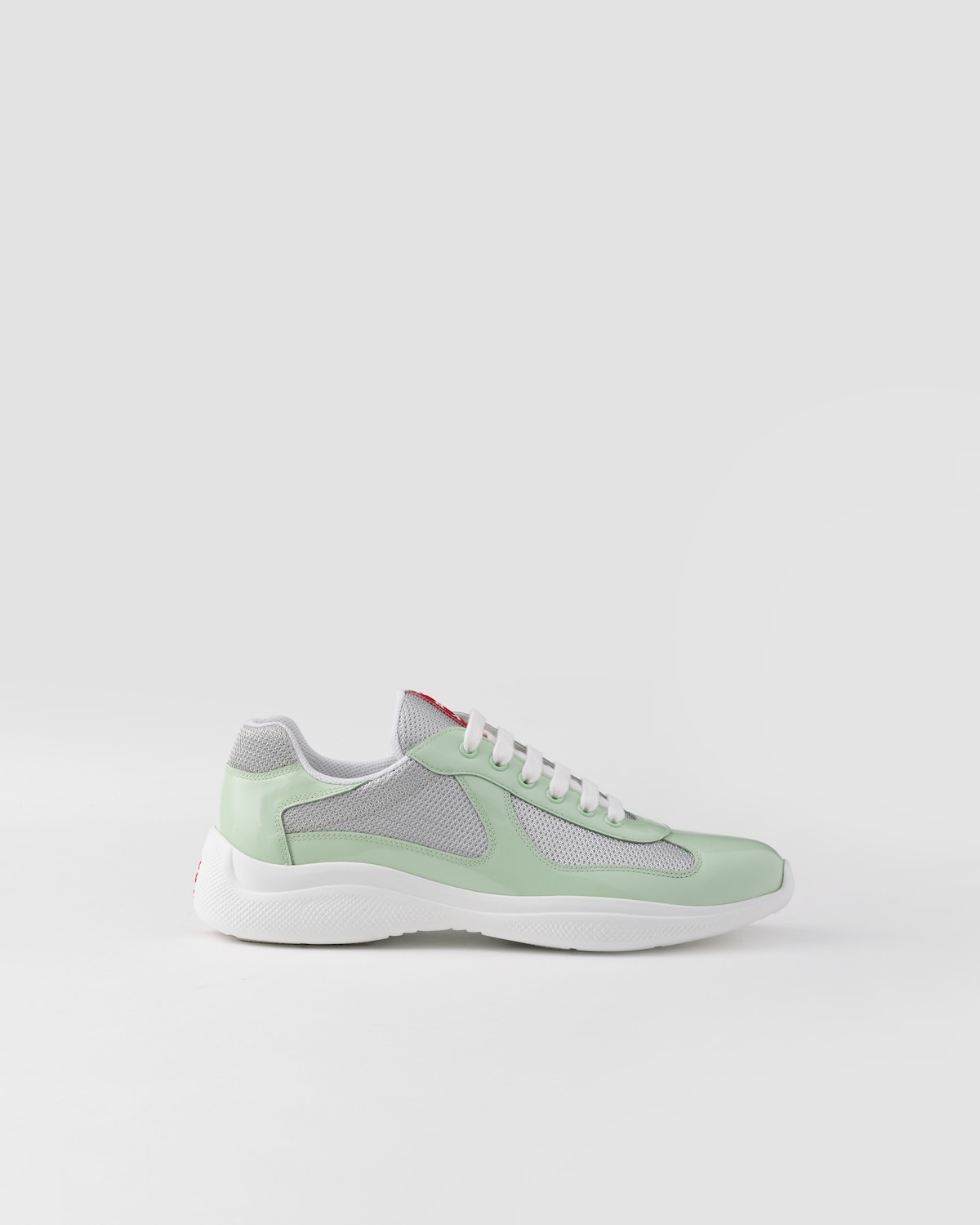Dew/silver Patent Leather And Technical Fabric Prada America's Cup ...