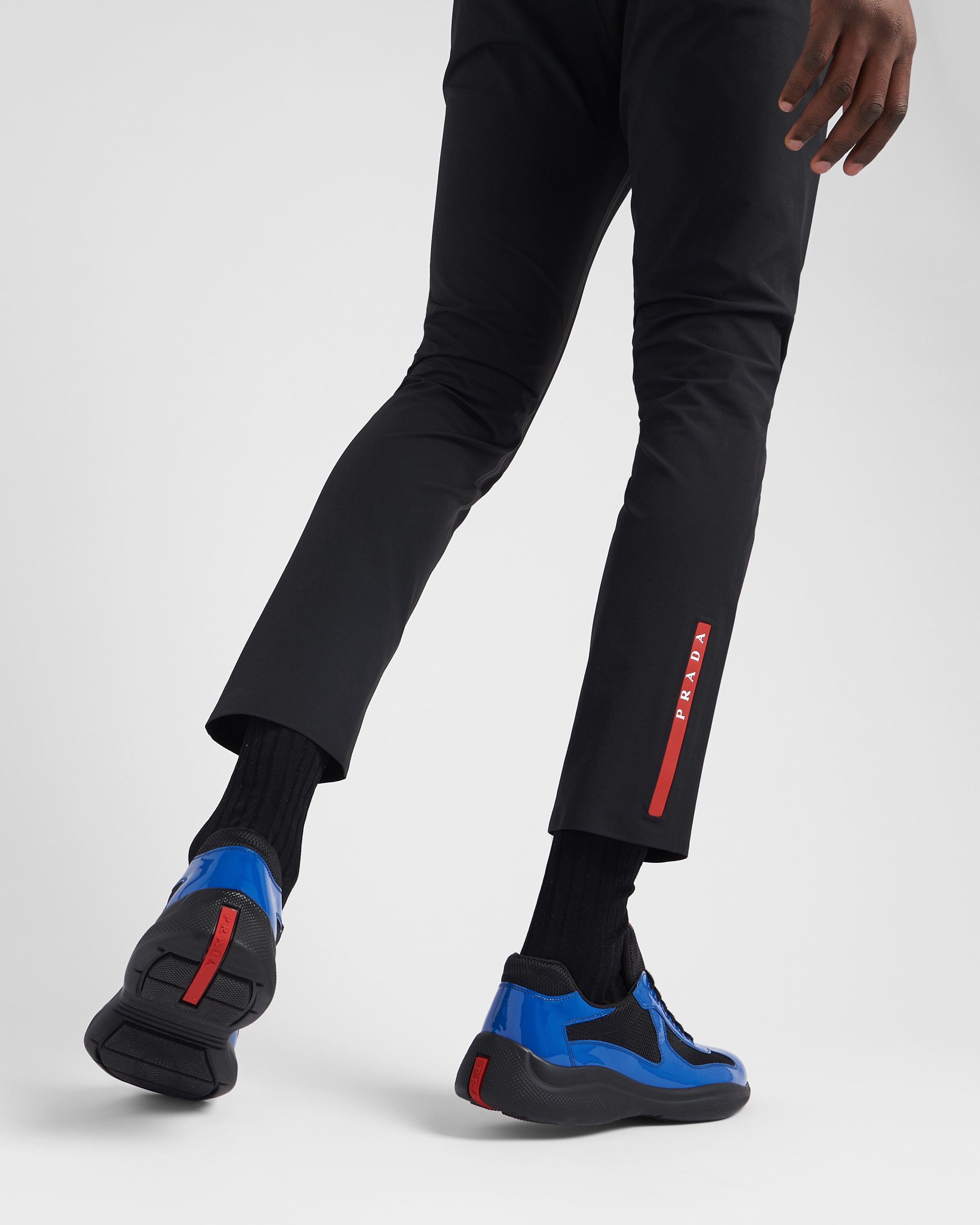 Kobaltblau/schwarz Prada America’s Cup Sneaker | Prada