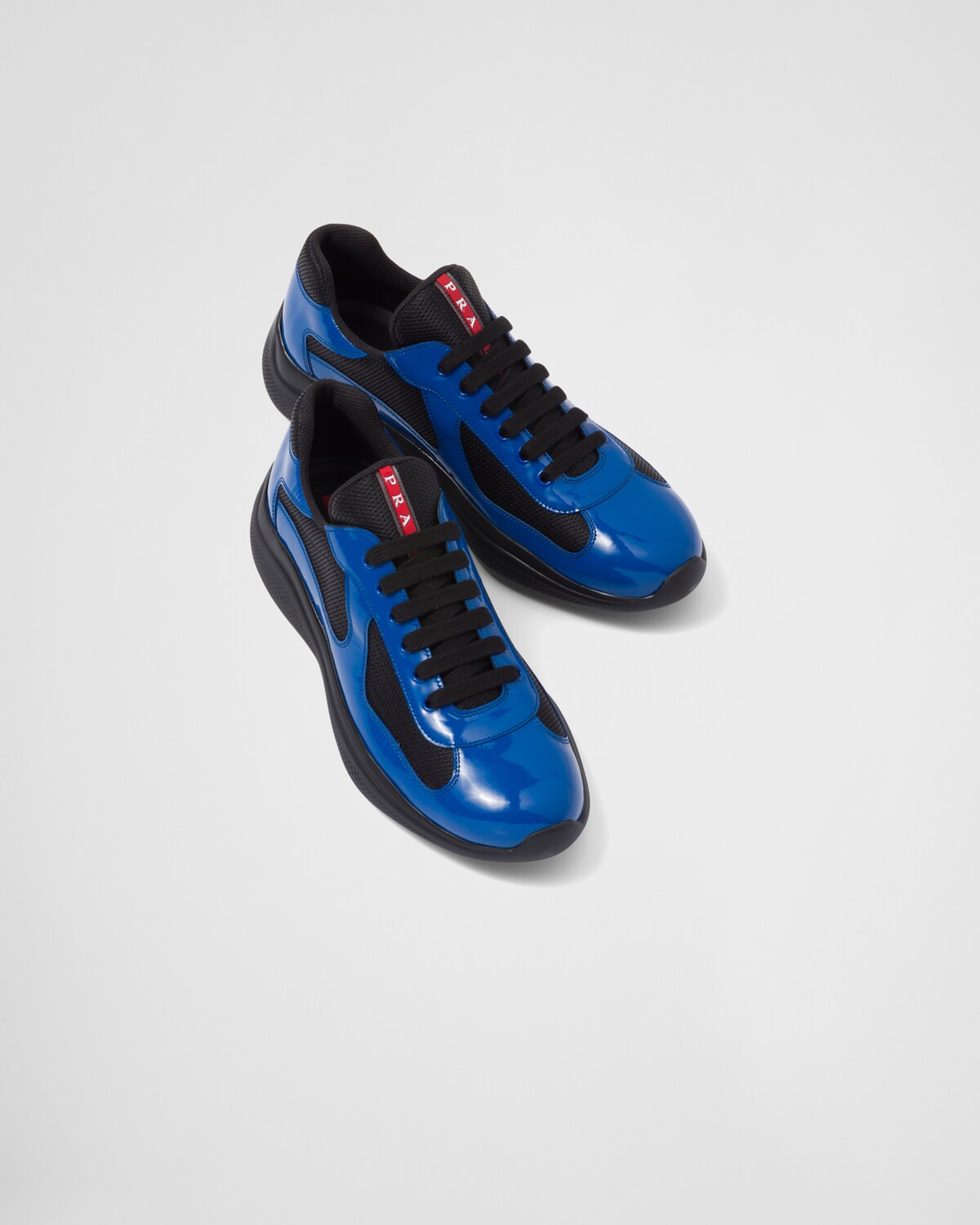 Cobalt Blue/black Patent Leather And Technical Fabric Prada America's ...