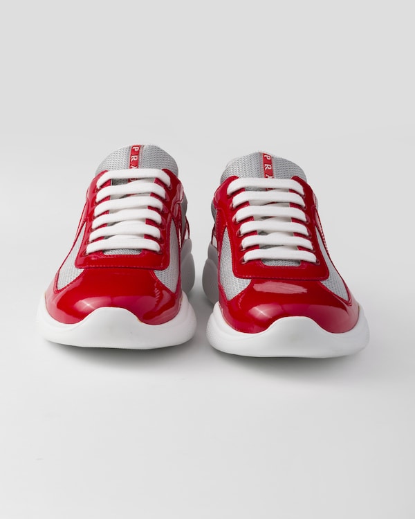 Red/silver Patent Leather And Technical Fabric Prada America's Cup ...