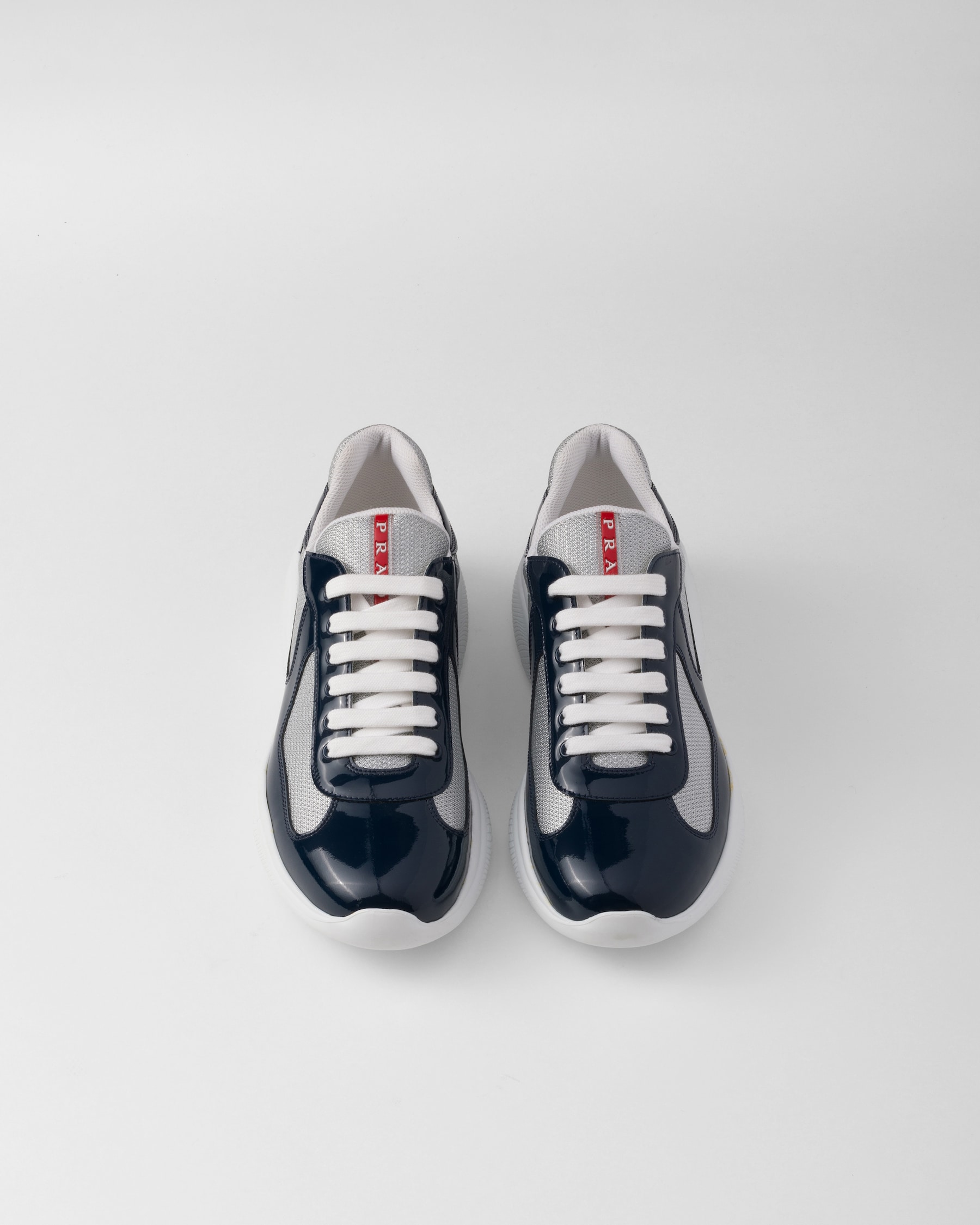 Royal Blue/silver Patent Leather And Technical Fabric Prada America's ...