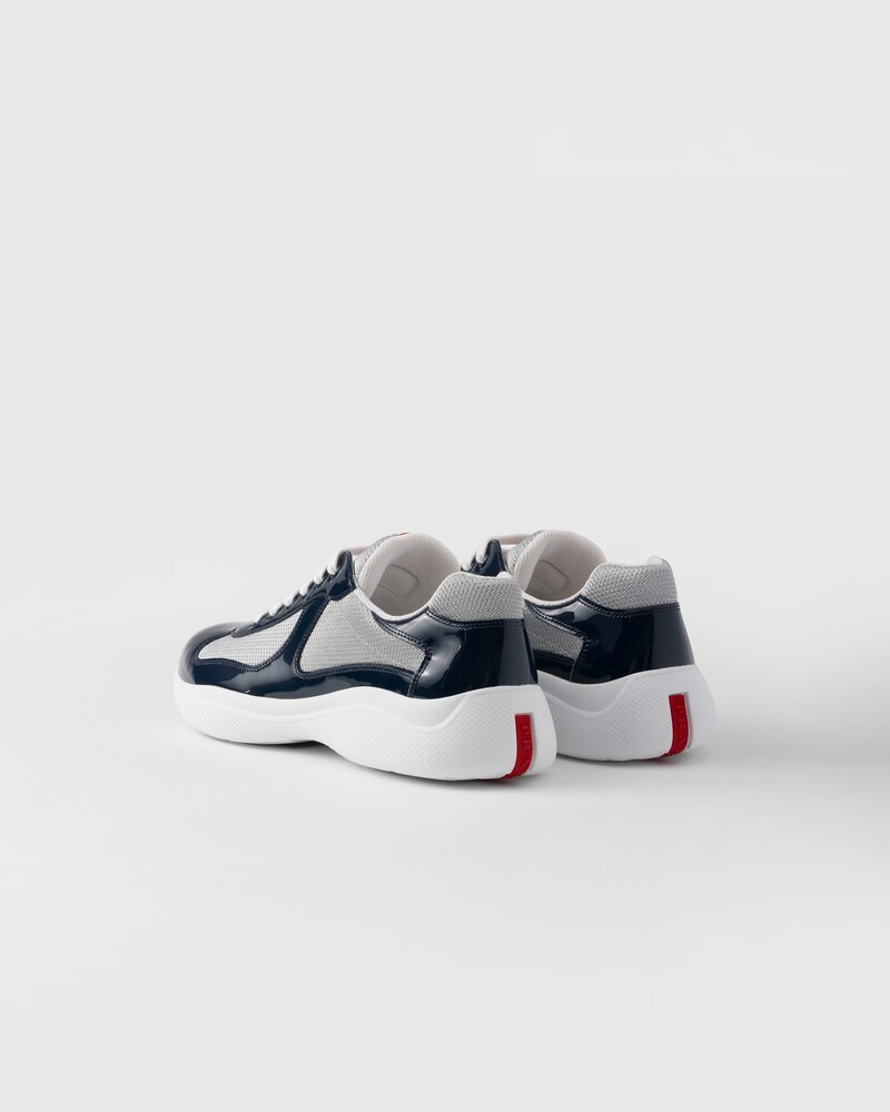 Royal Blue/silver Prada America's Cup Sneakers | PRADA