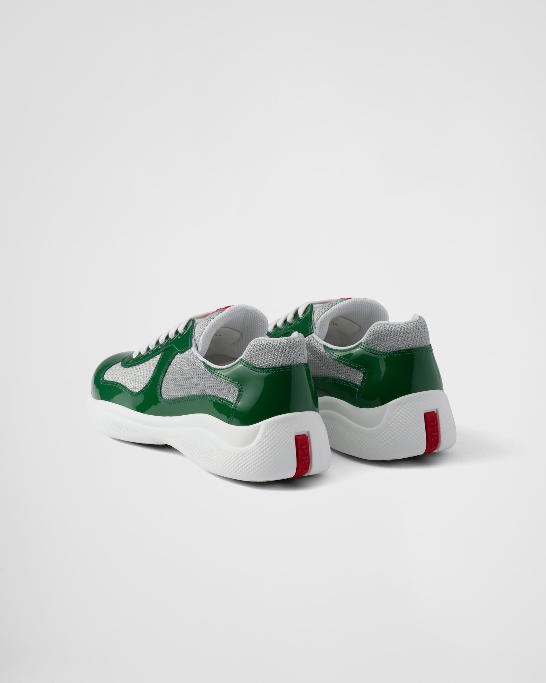 Green / Silver Patent Leather And Technical Fabric Prada America's Cup ...
