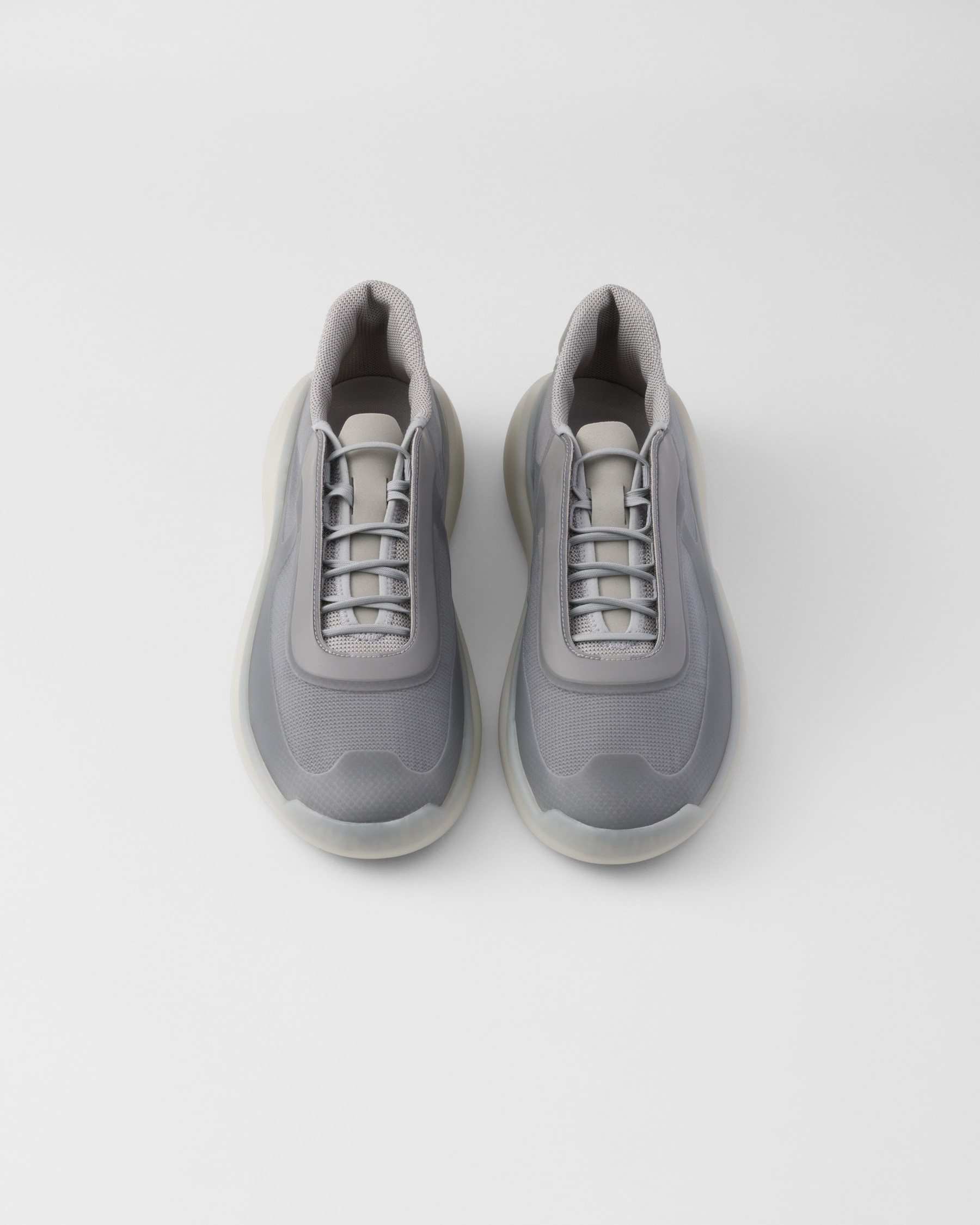Grey Prada America's Cup Re-nylon And Bike Fabric Sneakers | PRADA